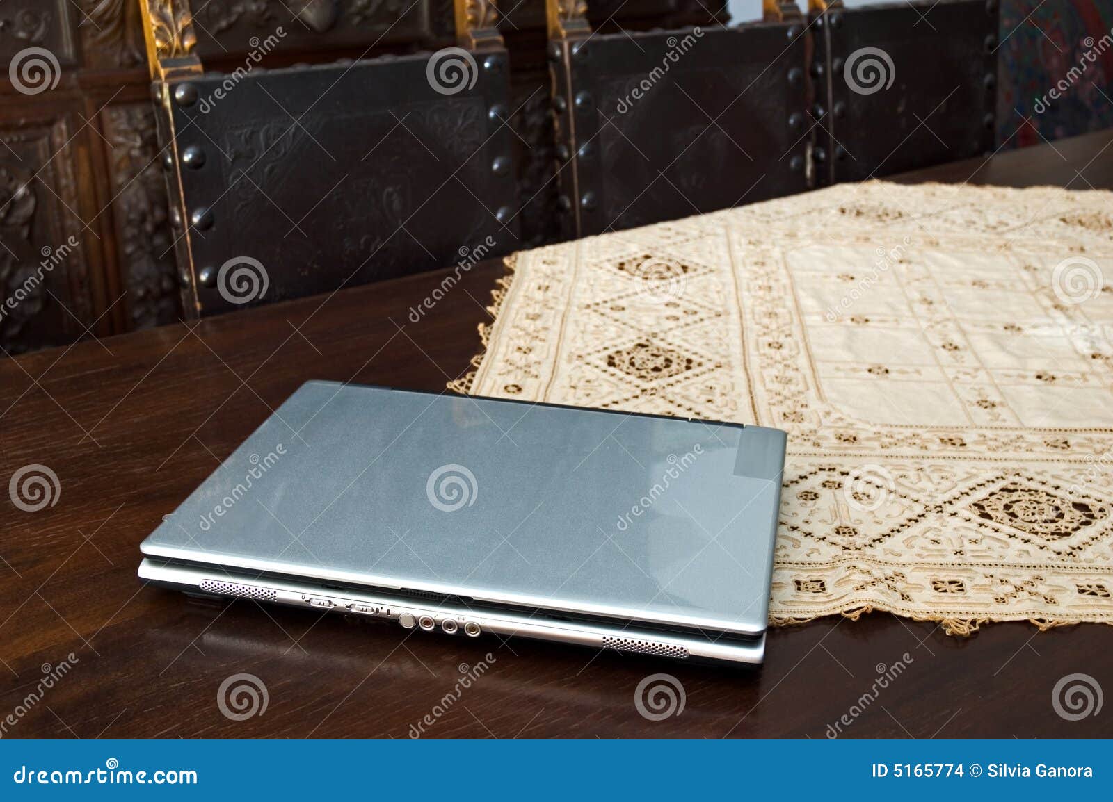 Laptop on table stock photo. Image of table, elegant, portable - 5165774