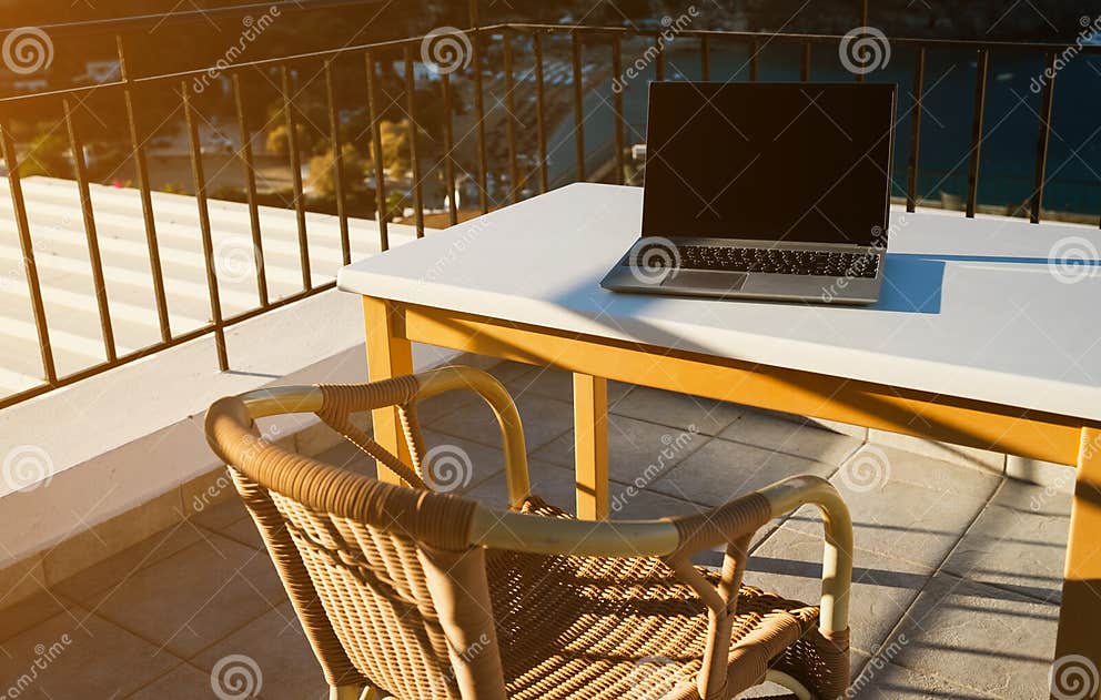 Freelancing and Remote Work Concept Stock Image - Image of summer ...