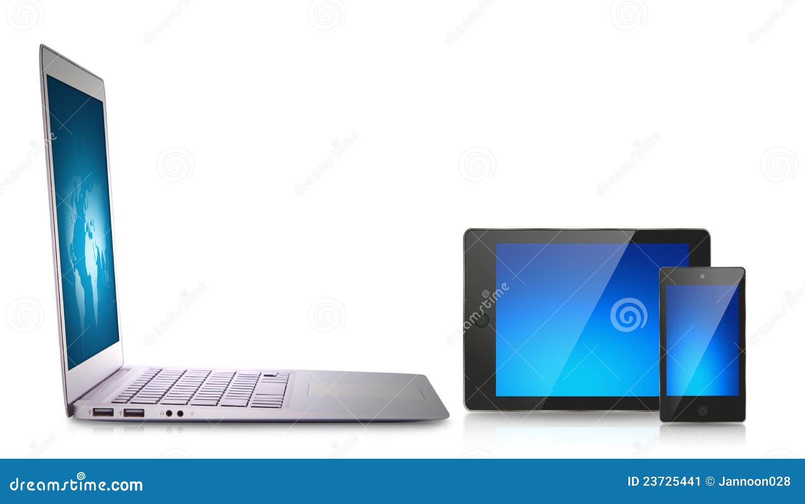 Laptop and Tablet Device stock image. Image of ebook - 23725441