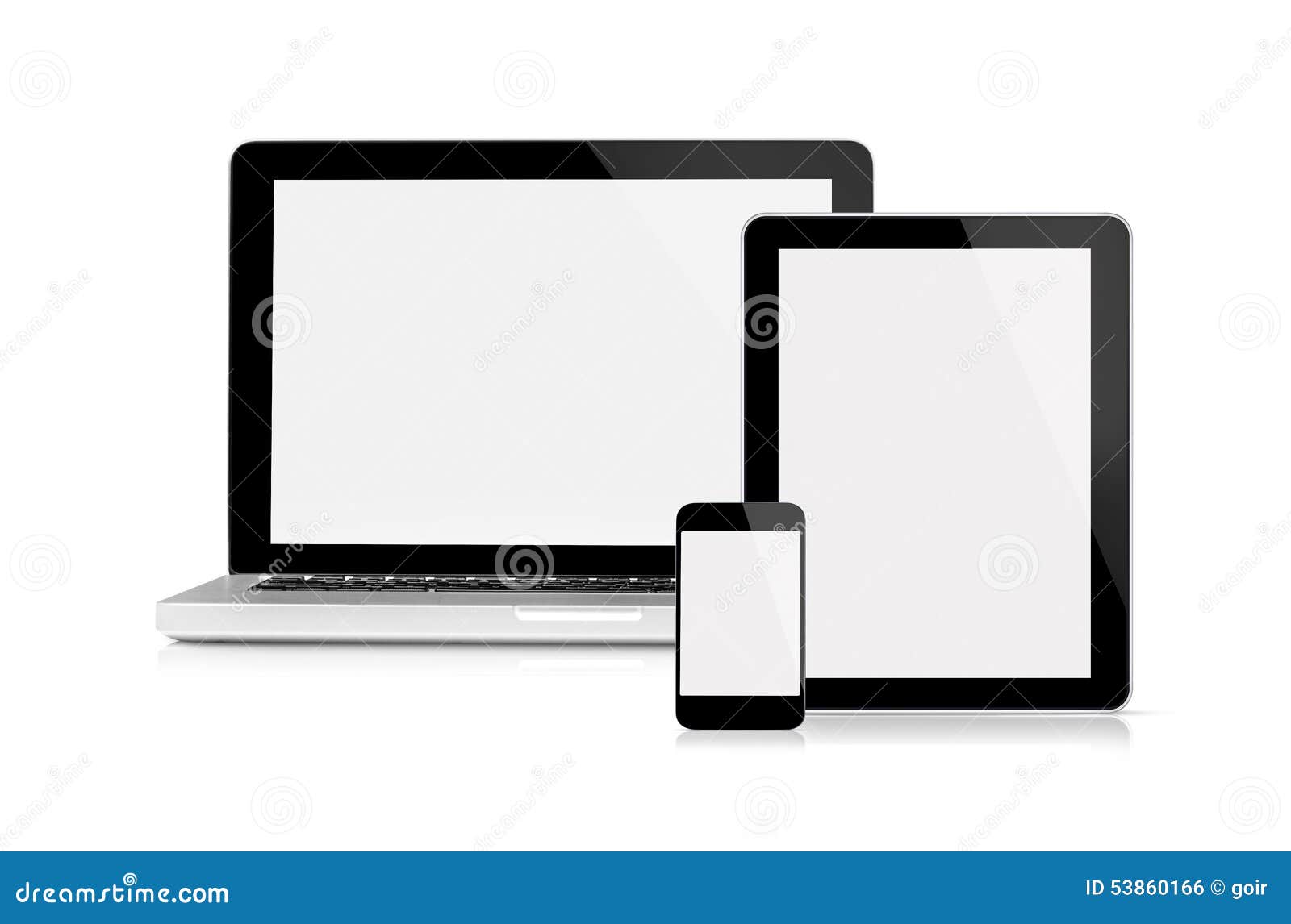 Laptop, Tablet and Mobile Phone Stock Photo - Image of crystal ...