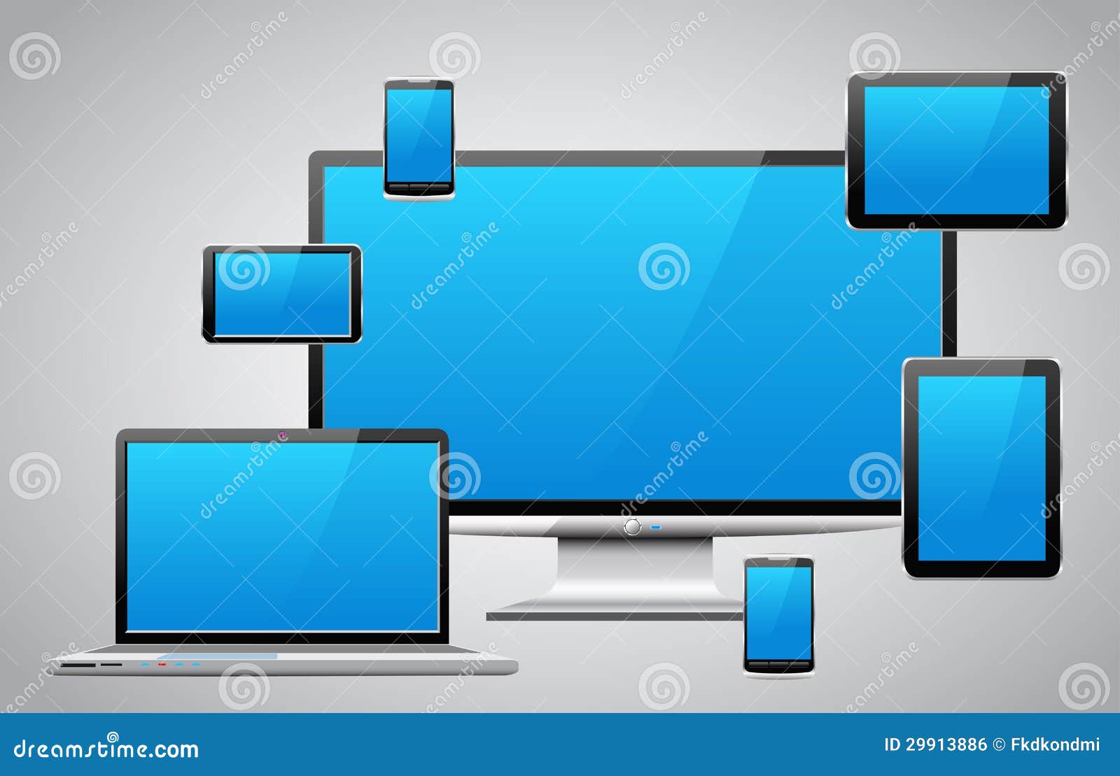 Modern Communication Equipment. Stock Illustration - Illustration of ...
