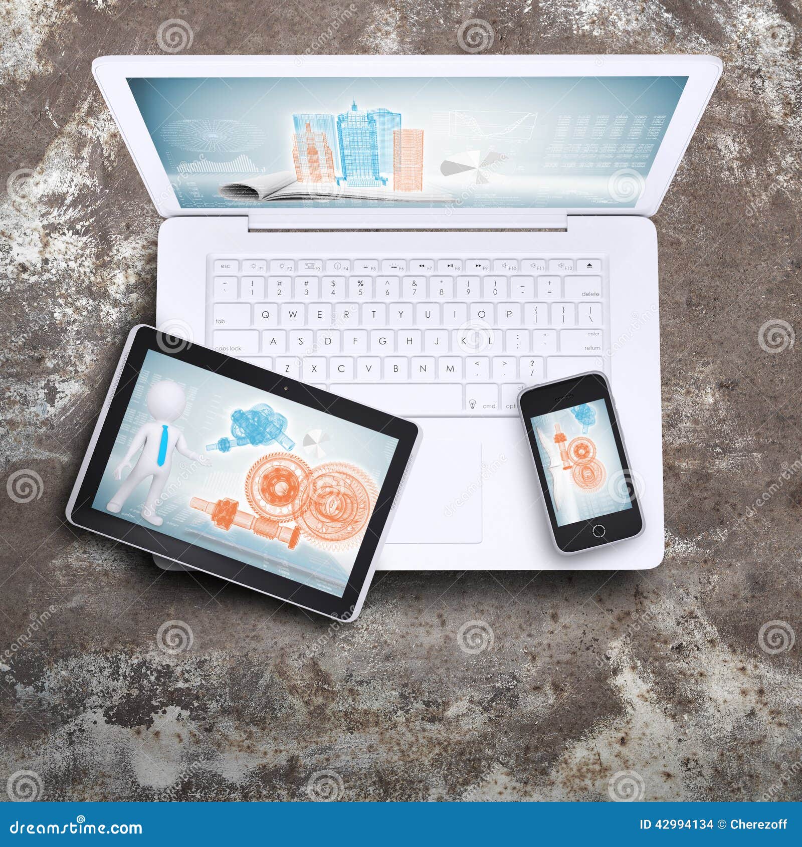 Laptop, Tablet Pc and Smart Phone Stock Photo - Image of netbook ...