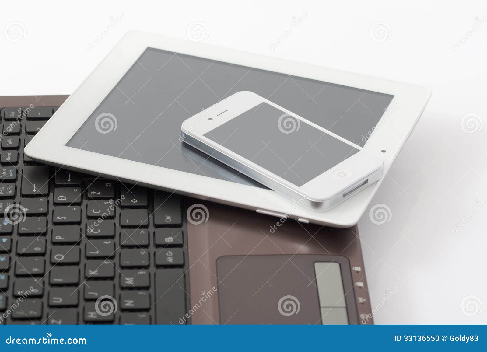 Laptop, Tablet & Smart Phone Stock Photo - Image of digitally ...