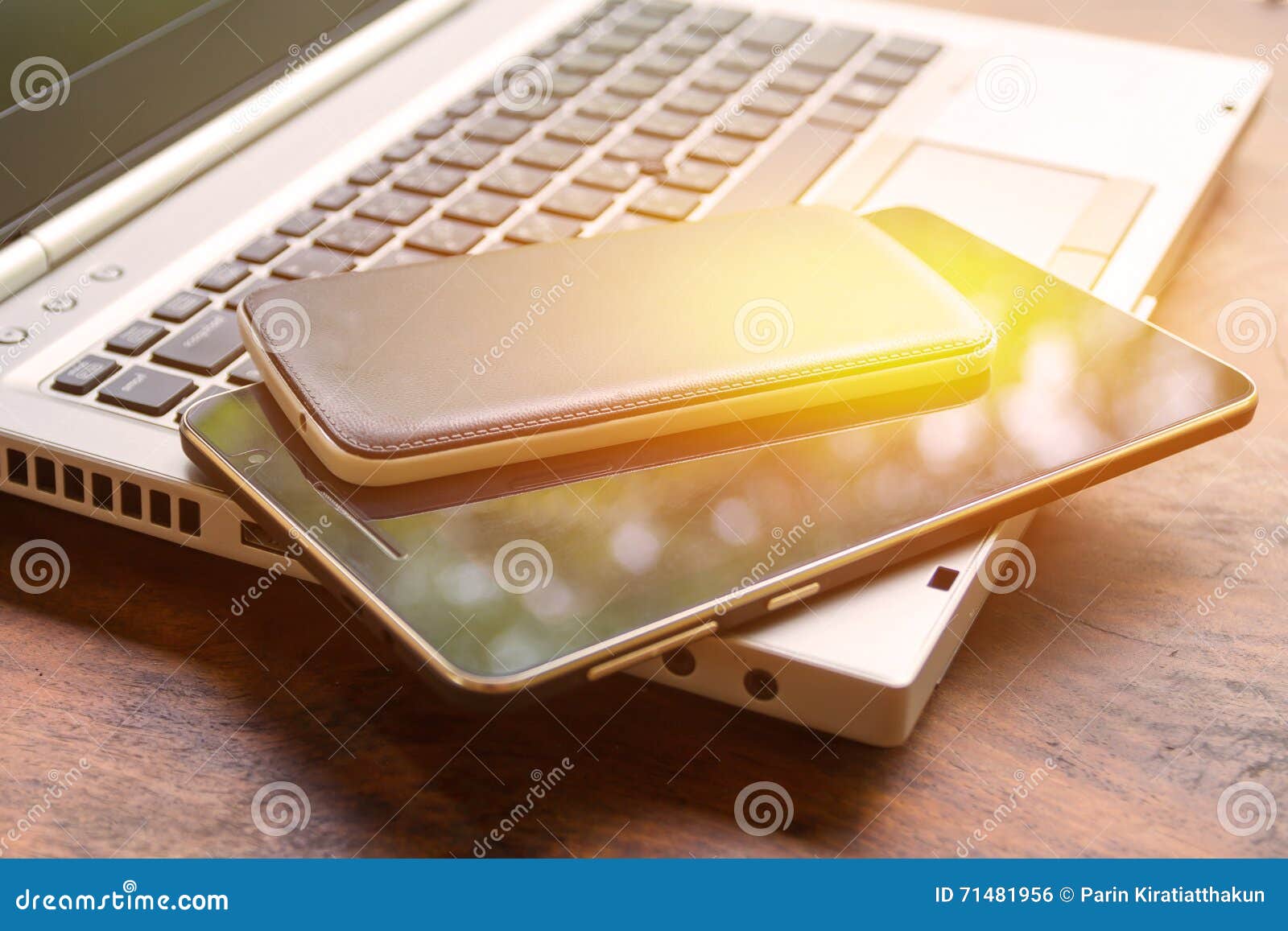 Laptop Tablet and Smart Phone Stock Photo - Image of display, desk ...