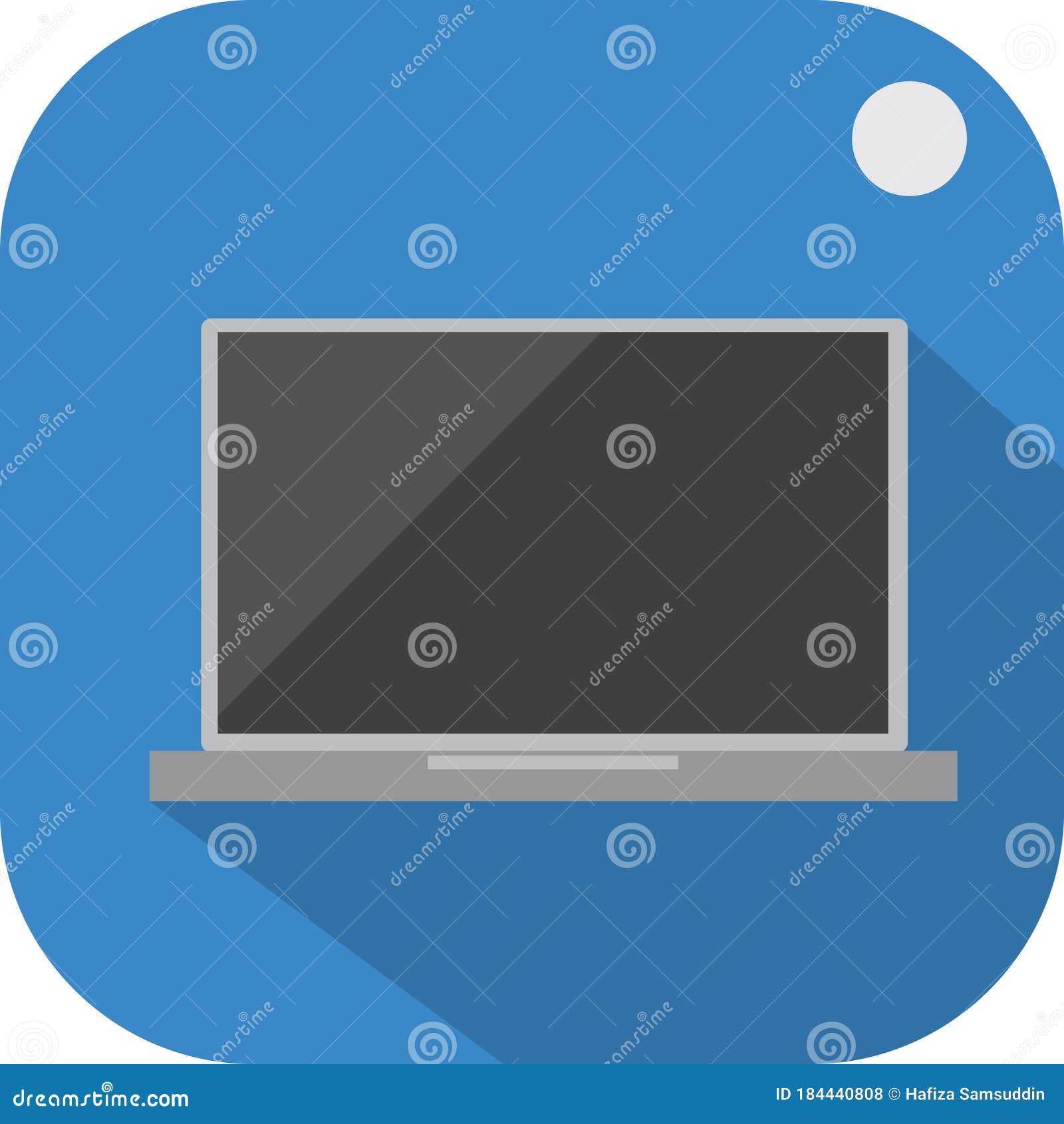 Laptop Tag. Vector Illustration Decorative Background Design Stock ...