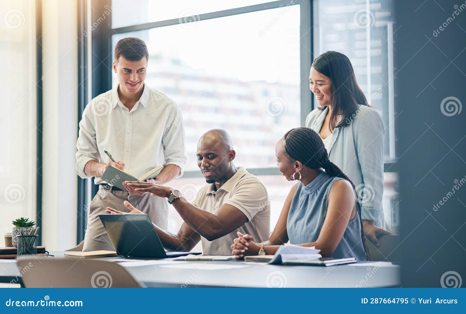 Laptop, Teamwork and Designer People Training in Office Meeting ...