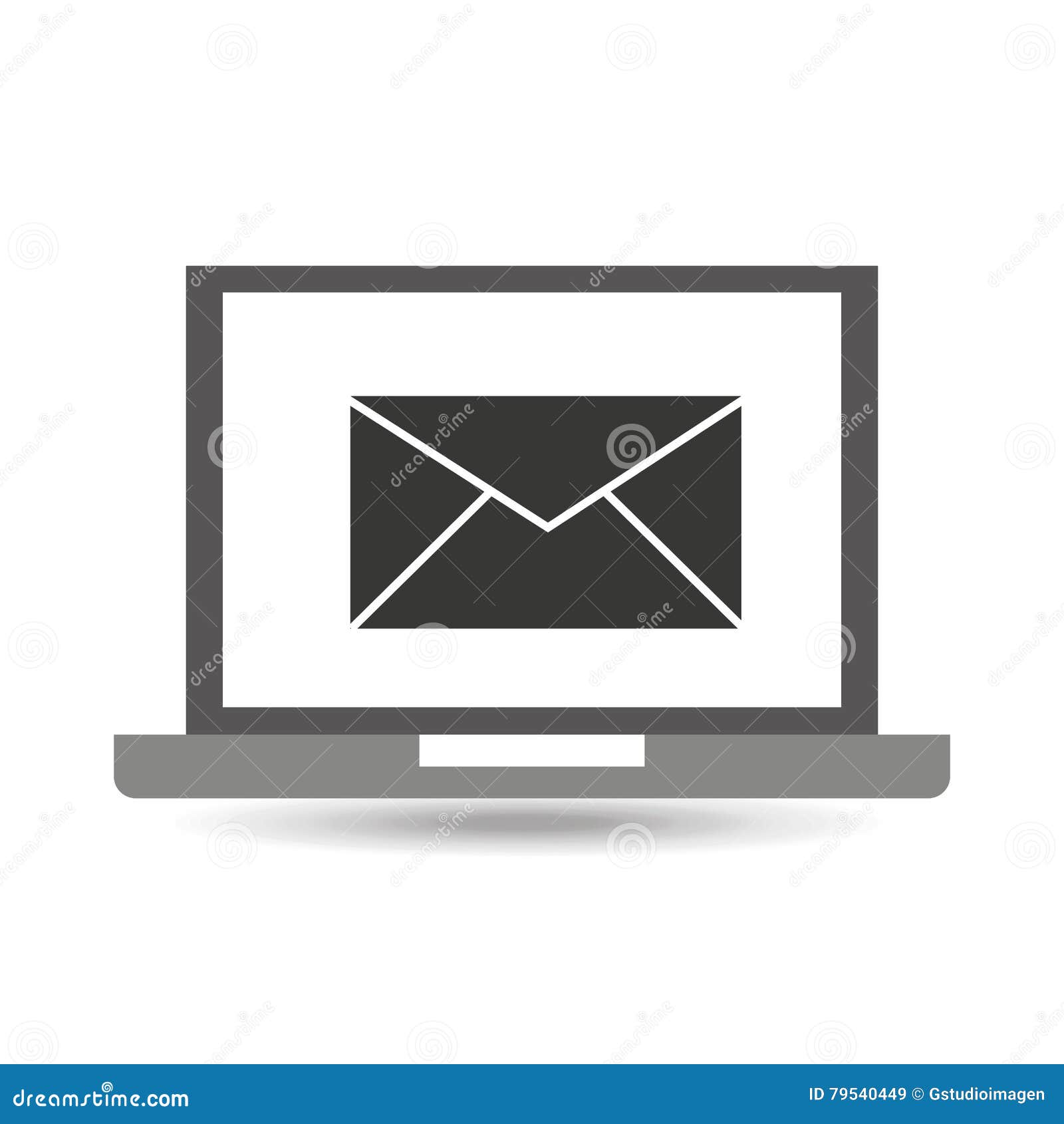 Laptop Technology Email Message Icon Graphic Stock Illustration ...