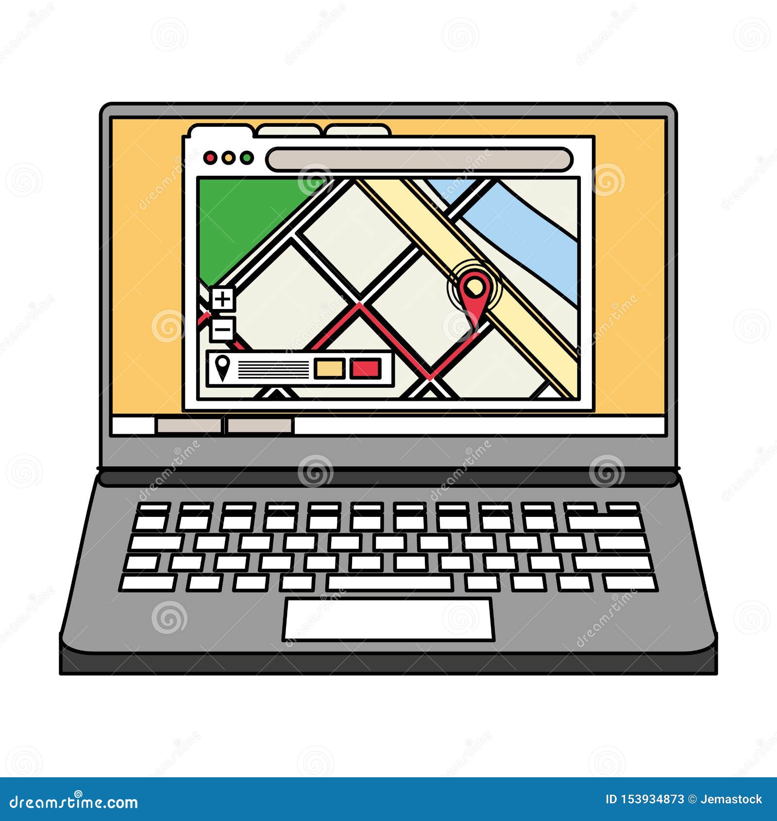 Laptop Technology Hardware Cartoon Stock Vector - Illustration of ...