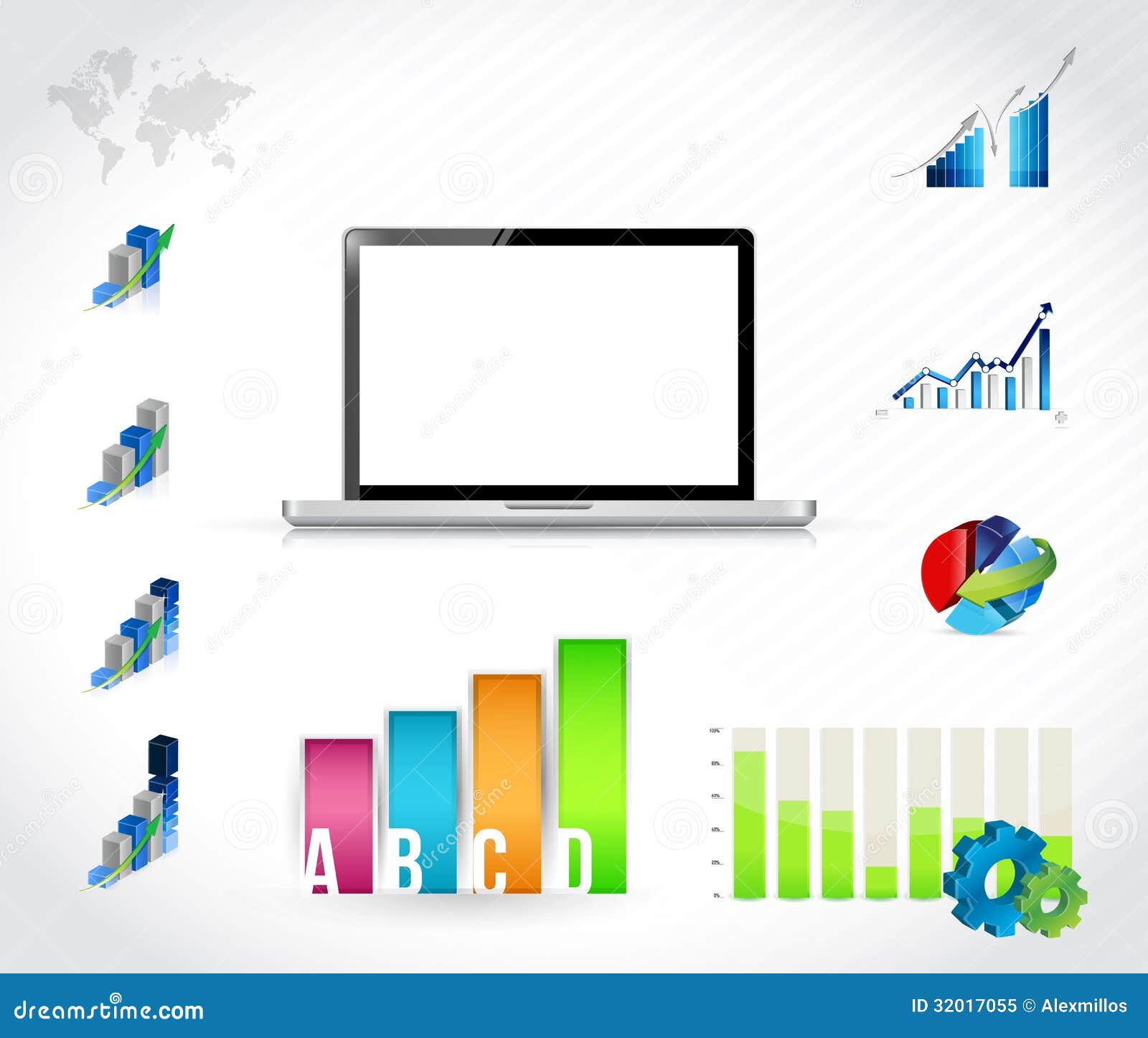 Laptop Technology Infographic Chart Stock Illustration - Illustration ...