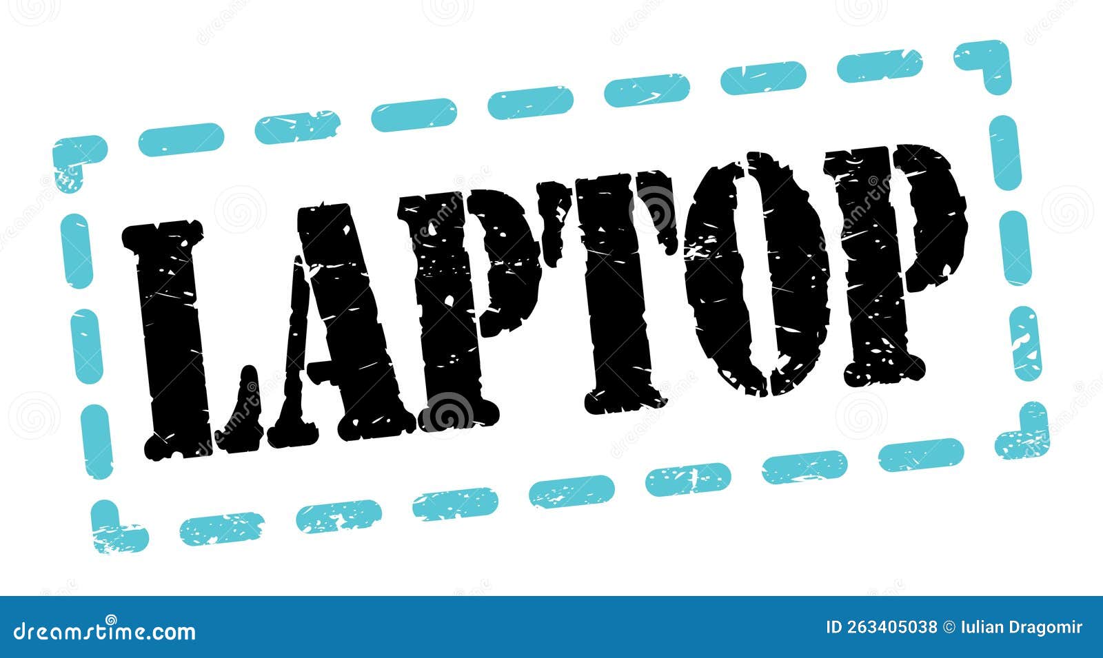 LAPTOP Text Written on Blue-black Stamp Sign Stock Illustration ...