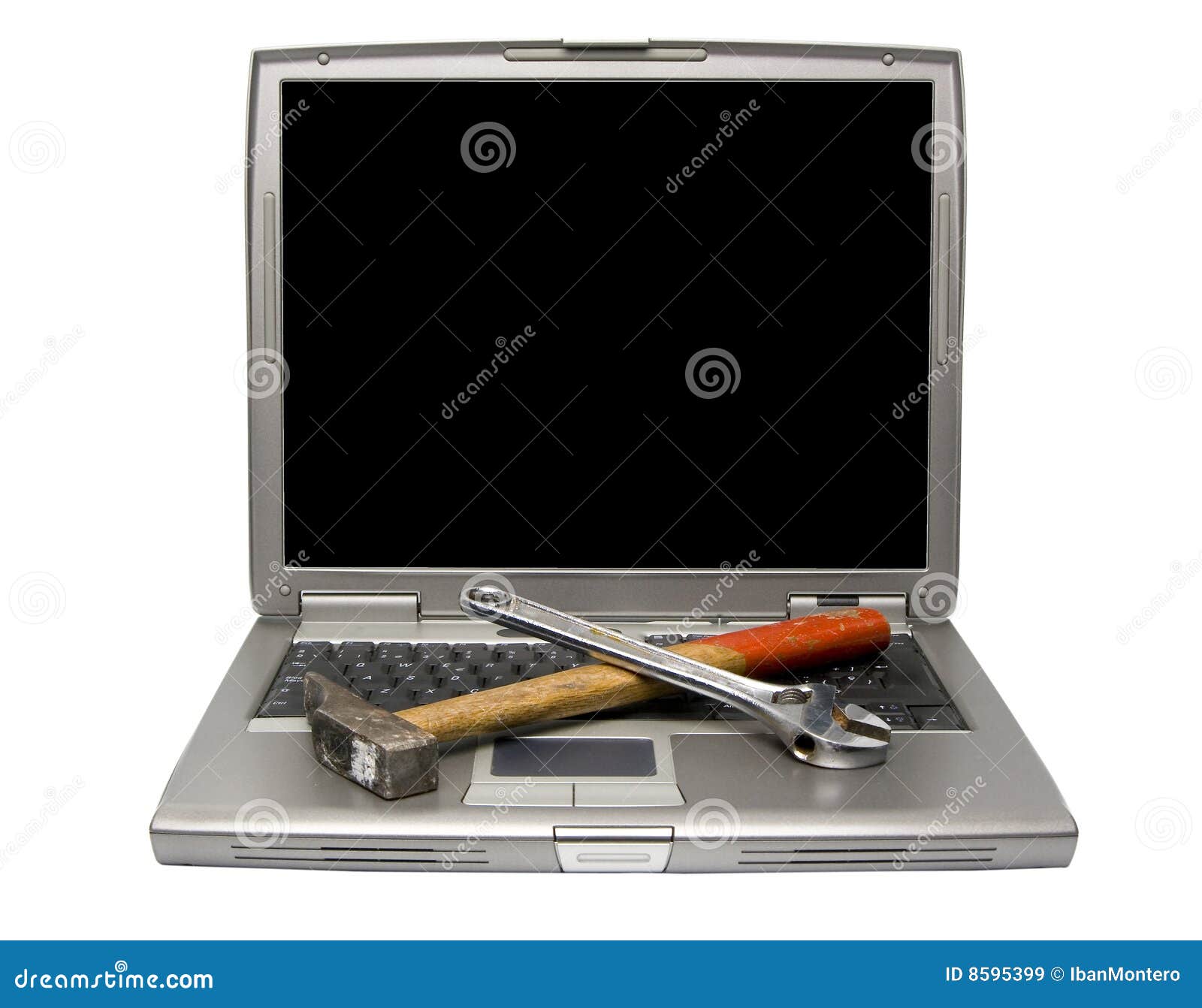 Laptop and tools stock image. Image of withe, technology - 8595399
