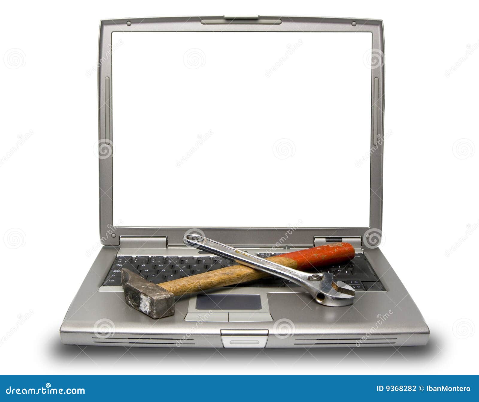 Laptop and tools stock photo. Image of concept, technology - 9368282