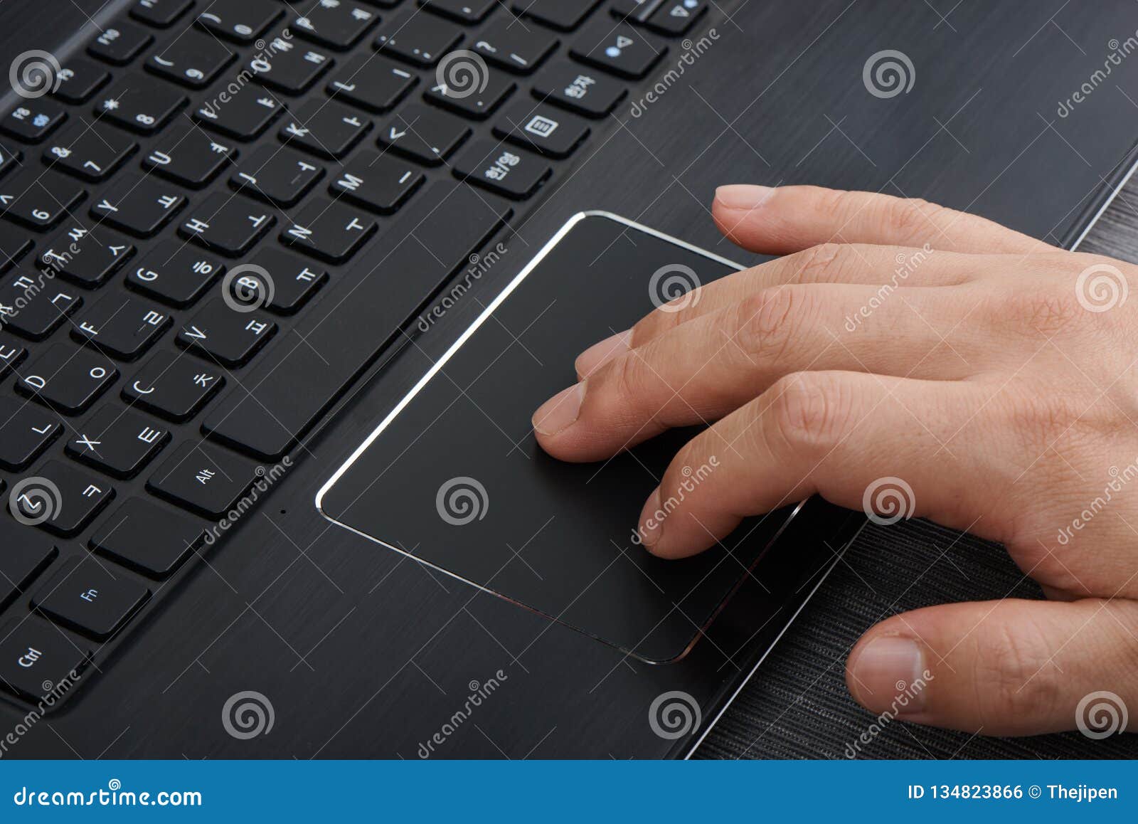 Laptop touchpad stock photo. Image of button, keyboard - 134823866