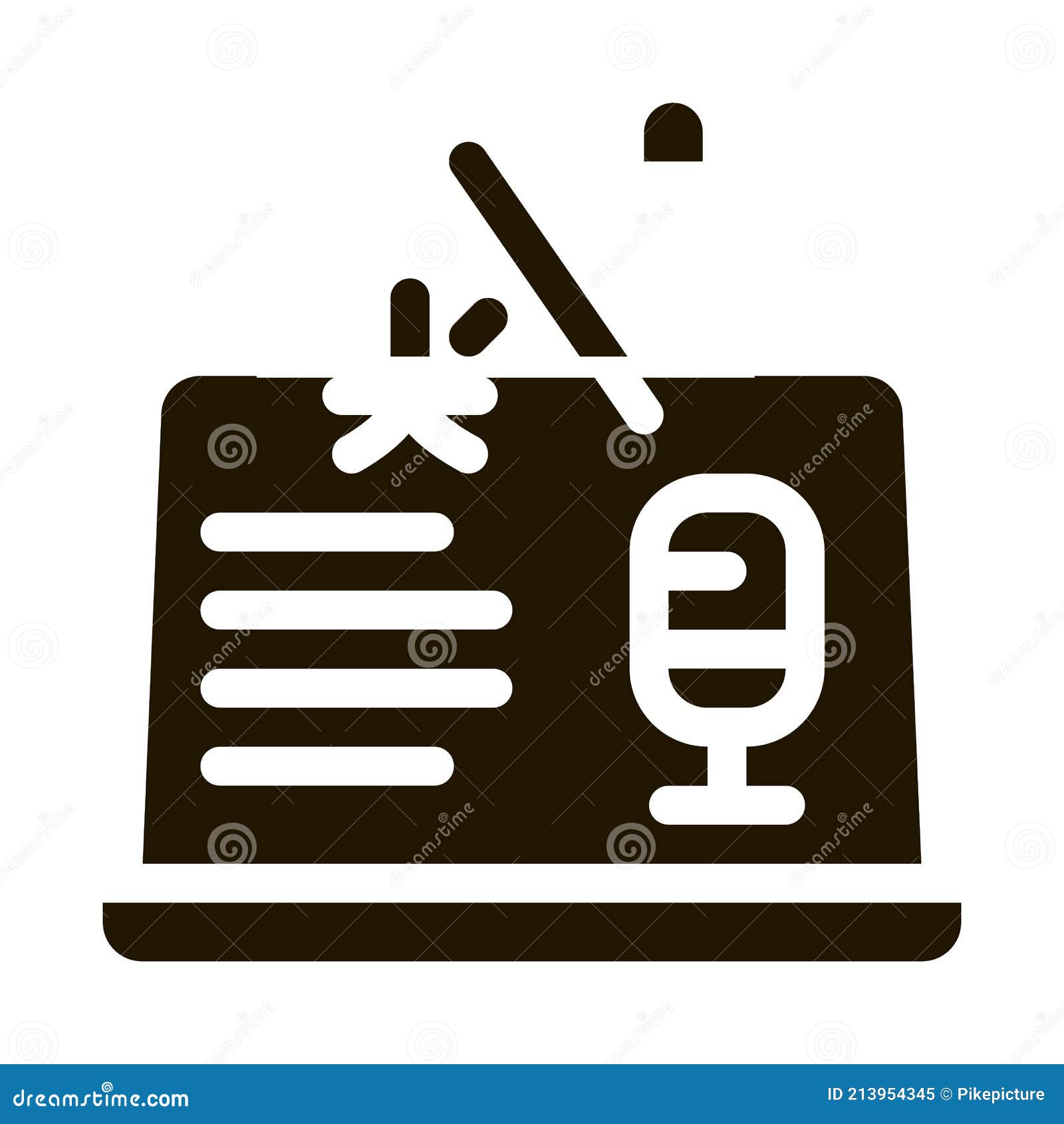Laptop Translation Program Icon Vector Stock Illustration ...
