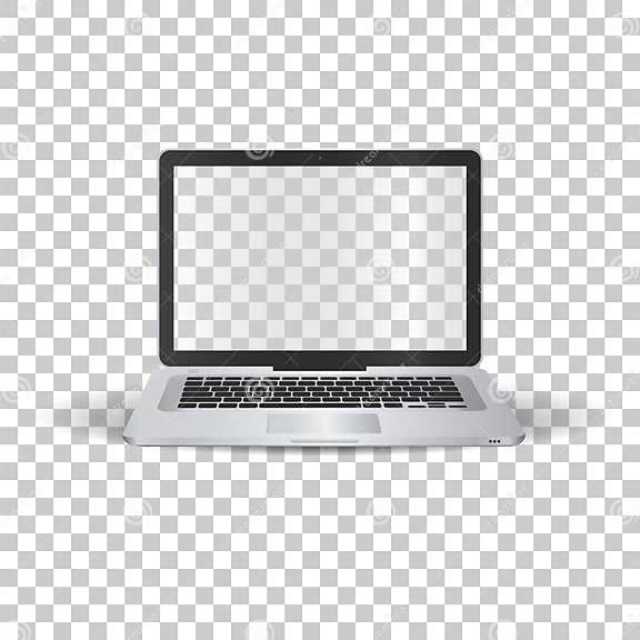 Laptop on Transparent Background. Stock Vector - Illustration of real ...