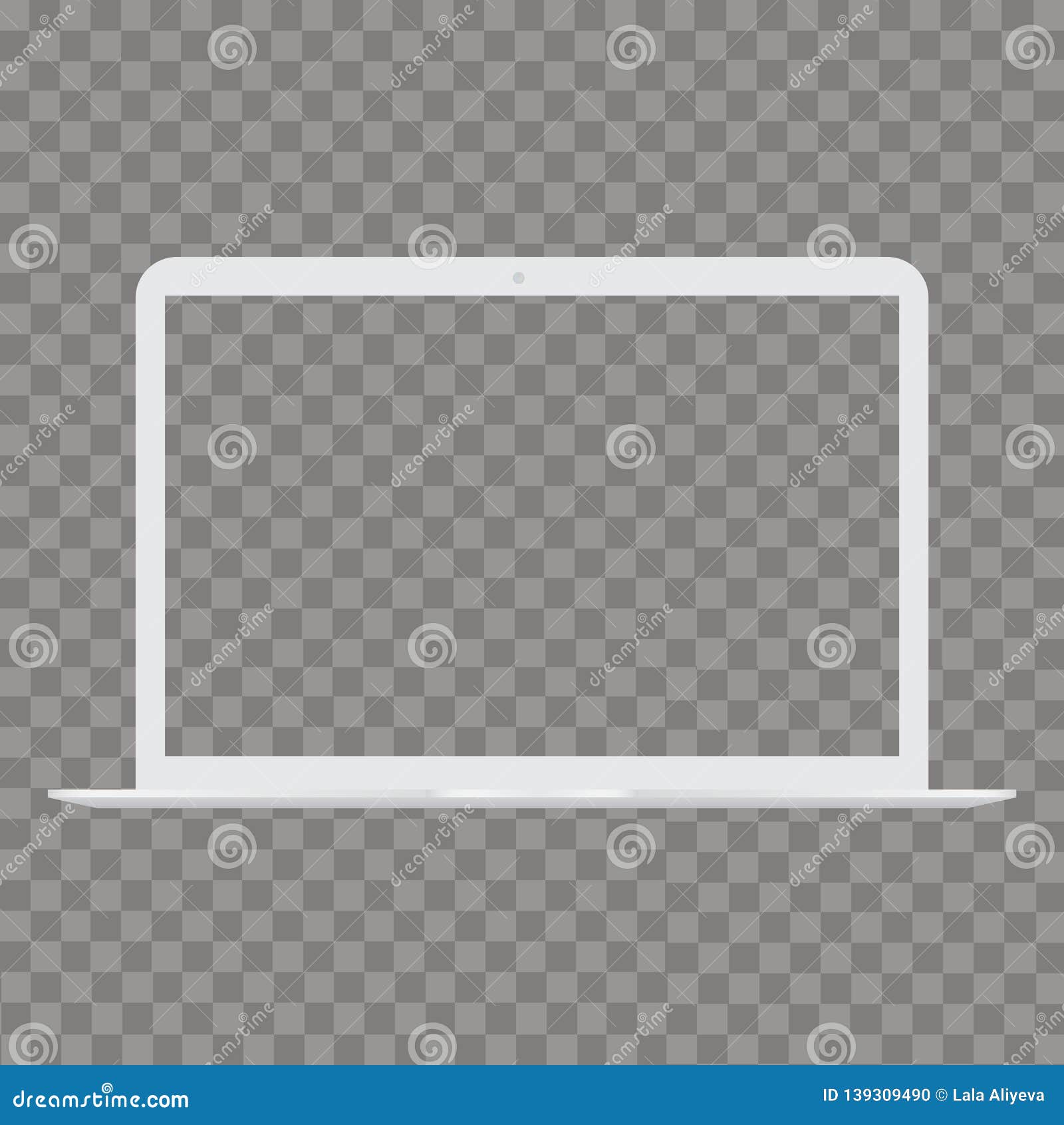 Laptop with Transparent Screen Mock Up. Vector Stock Vector ...