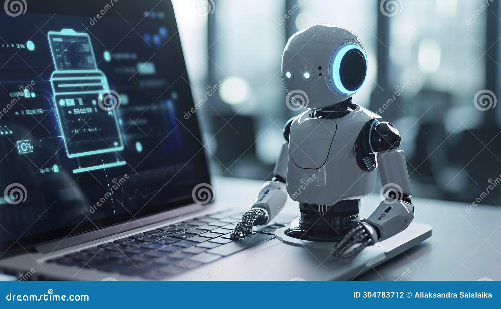 A Laptop Unveils Emerging Virtual Assistant Technology Stock ...