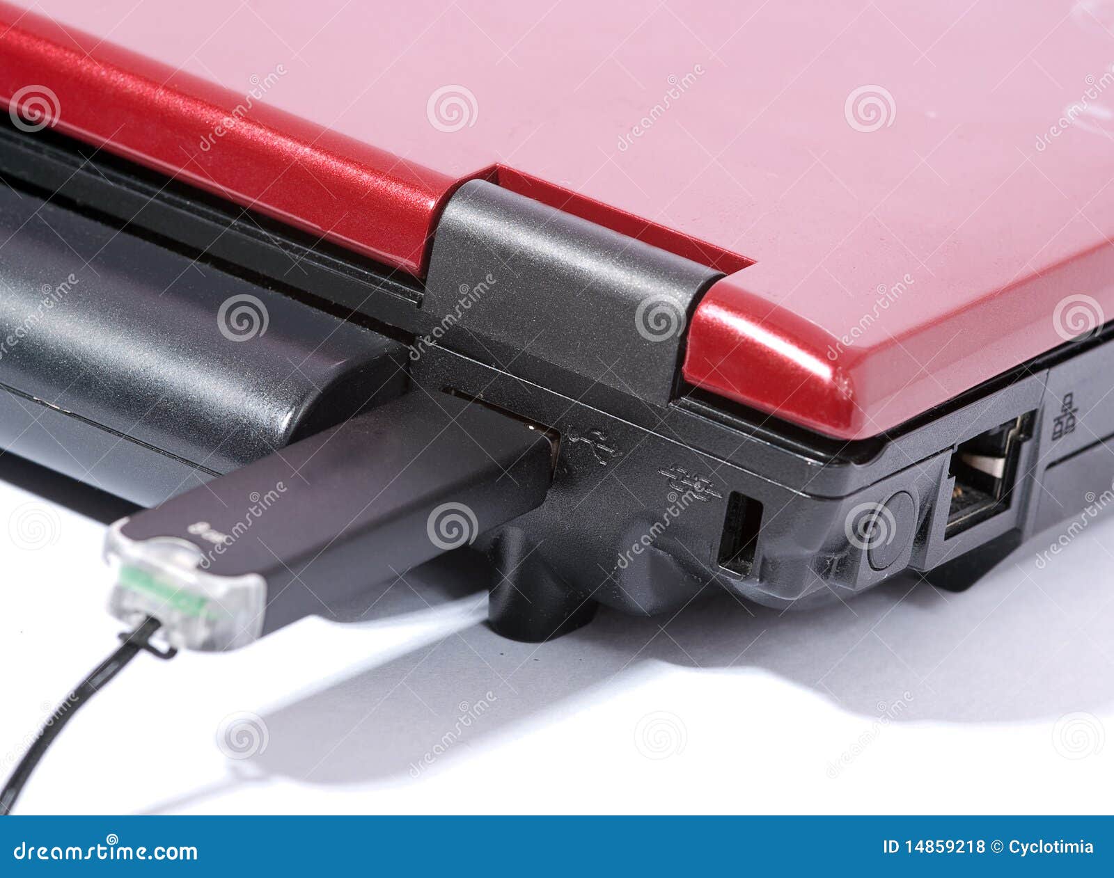Laptop With USB Device Inserted Picture. Image: 14859218