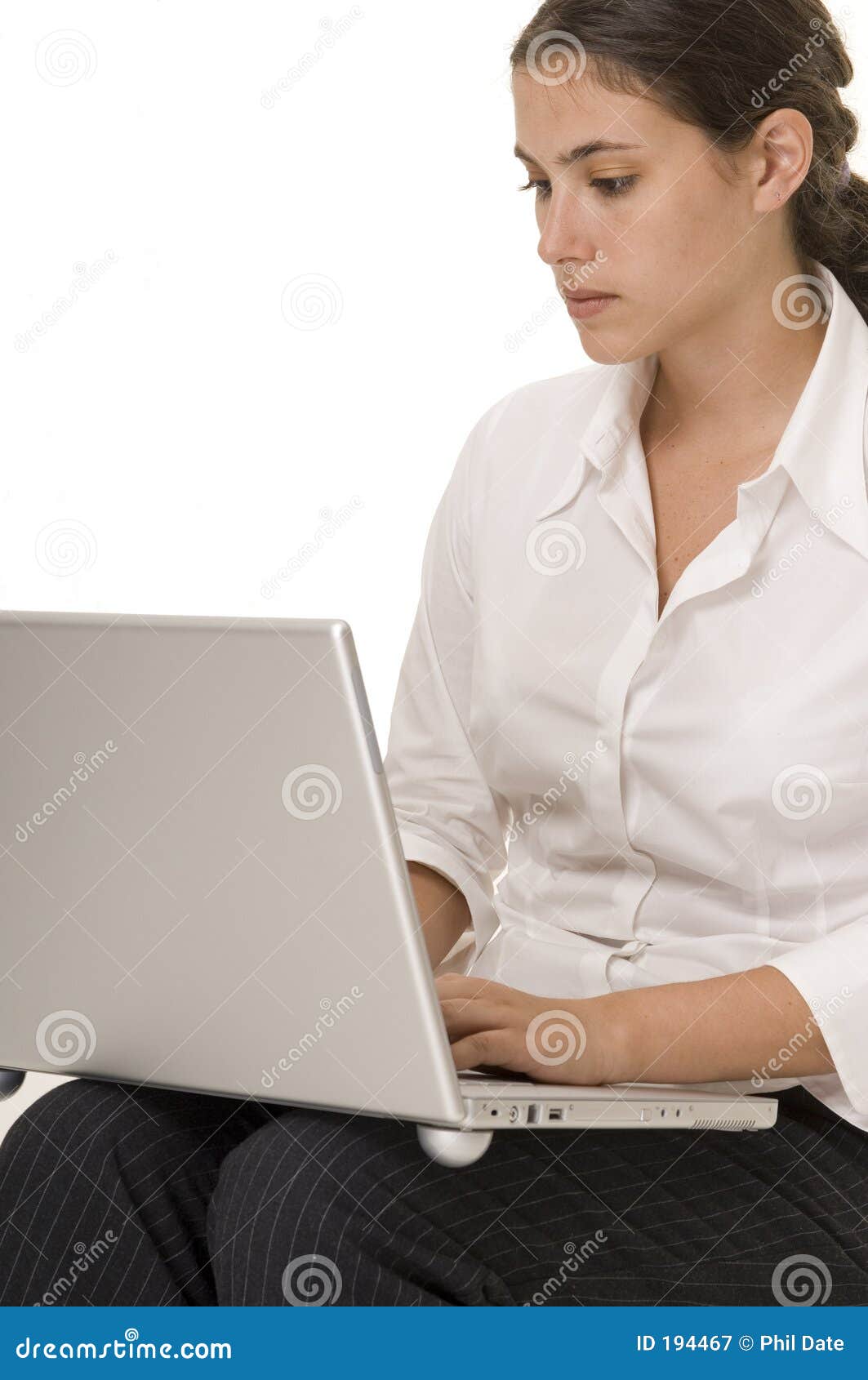 Laptop User stock image. Image of sitting, isolated, trousers - 194467