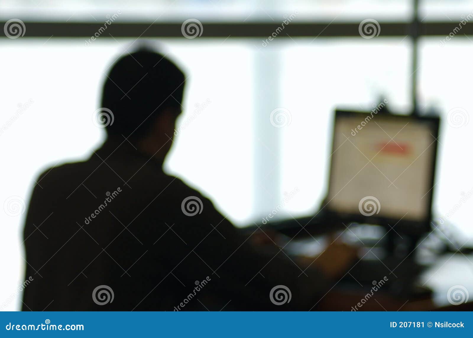 Laptop User (blurred) stock image. Image of blur, male - 207181