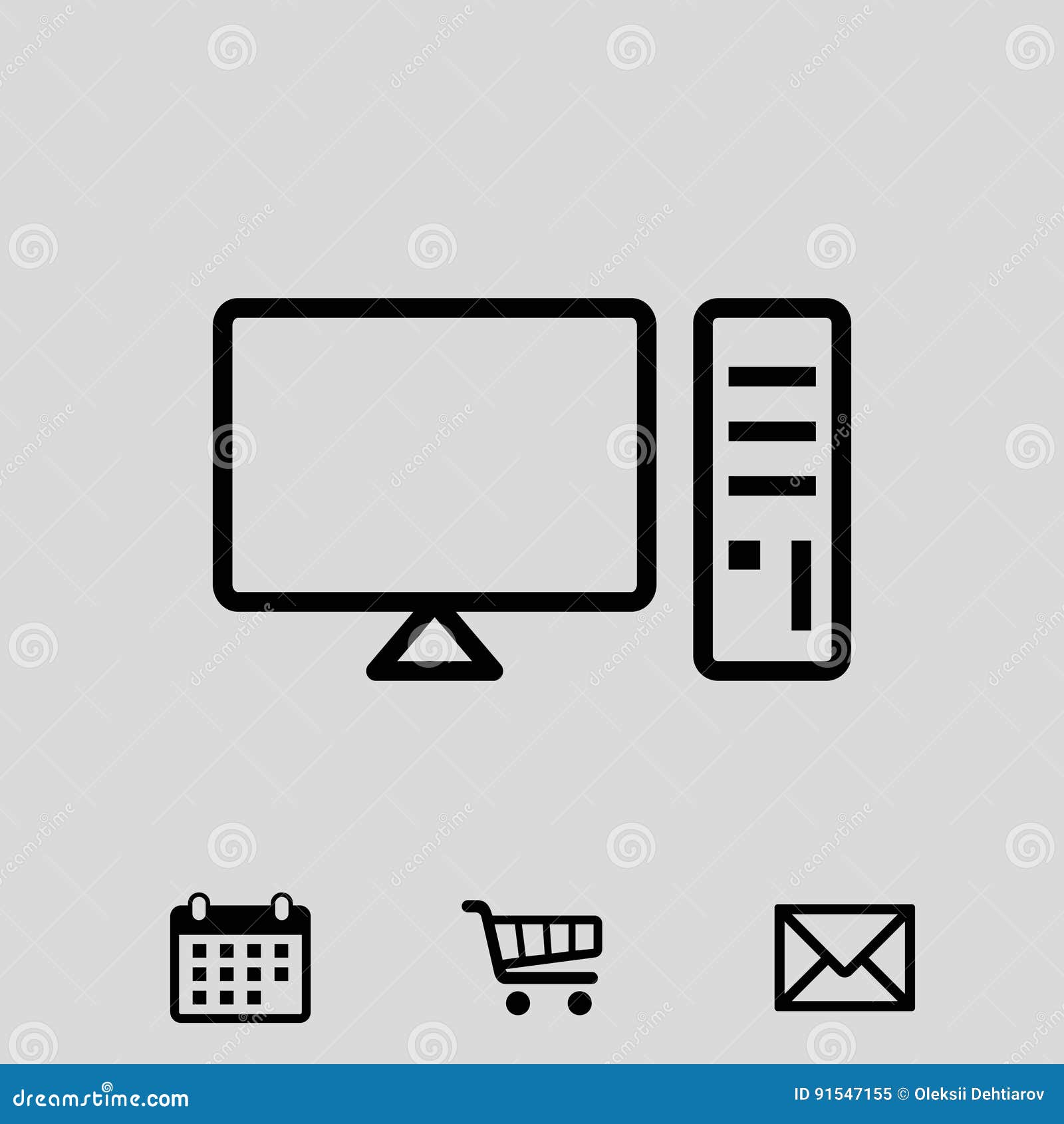 Laptop with User Icon in the Middle Vector Illustration Flat Design ...