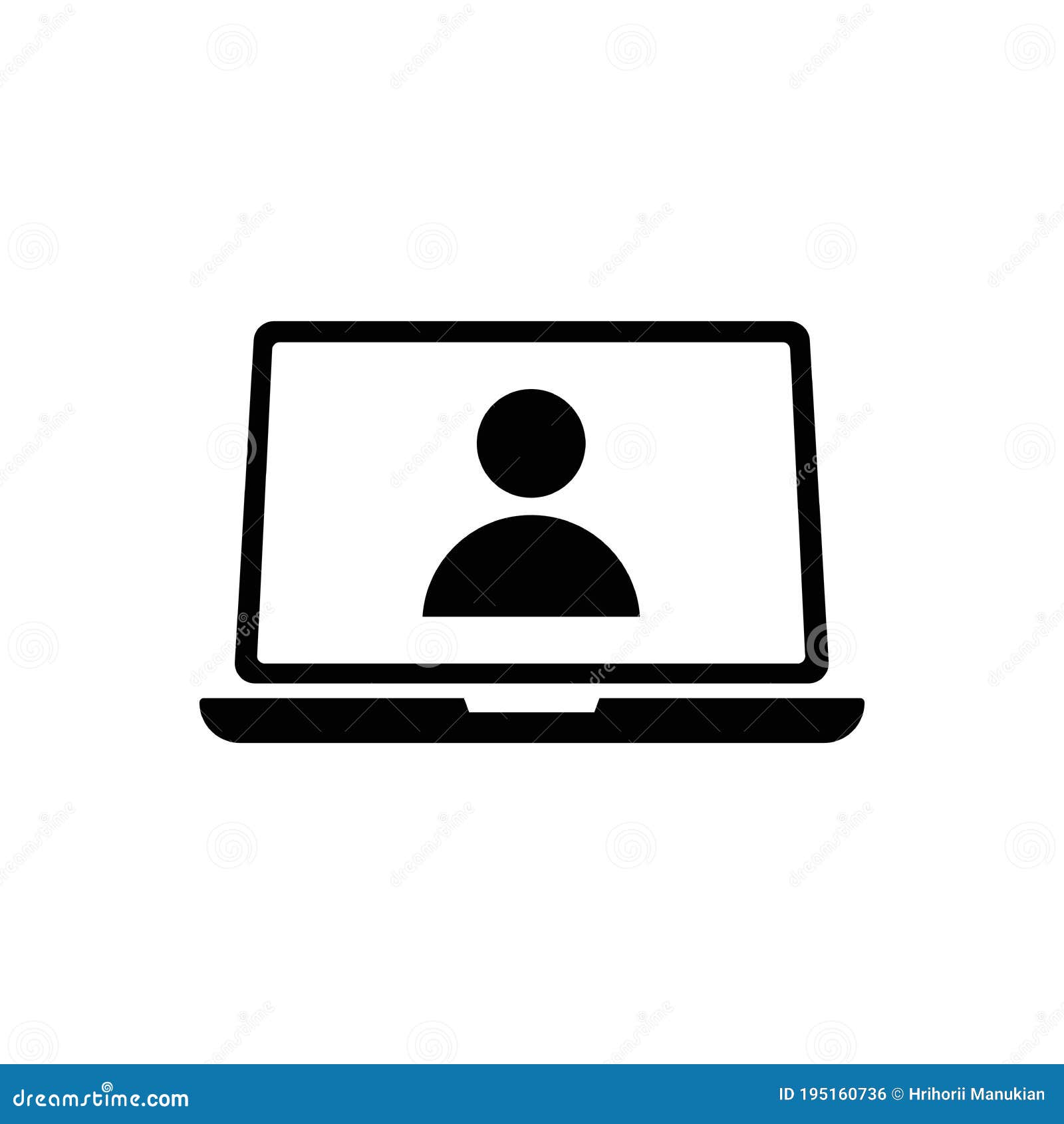 Laptop User Icon Vector. Vector Web Design Stock Vector - Illustration ...