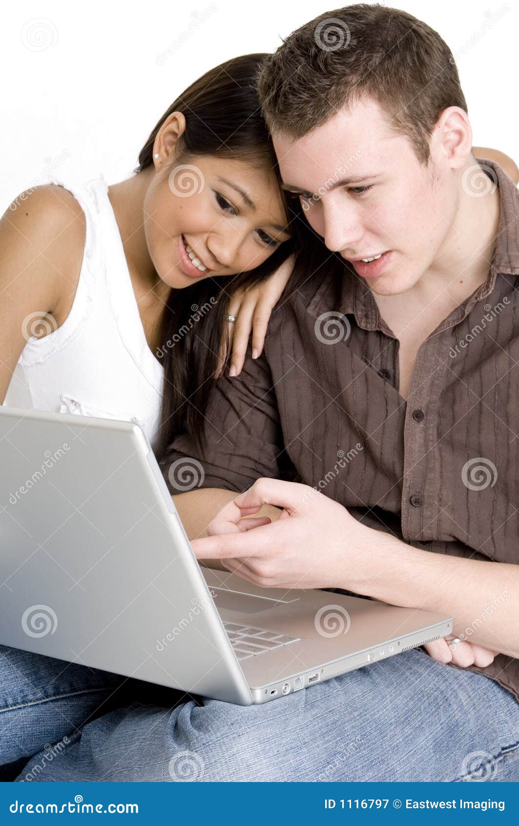 Laptop Users stock image. Image of girl, caucasian, together - 1116797