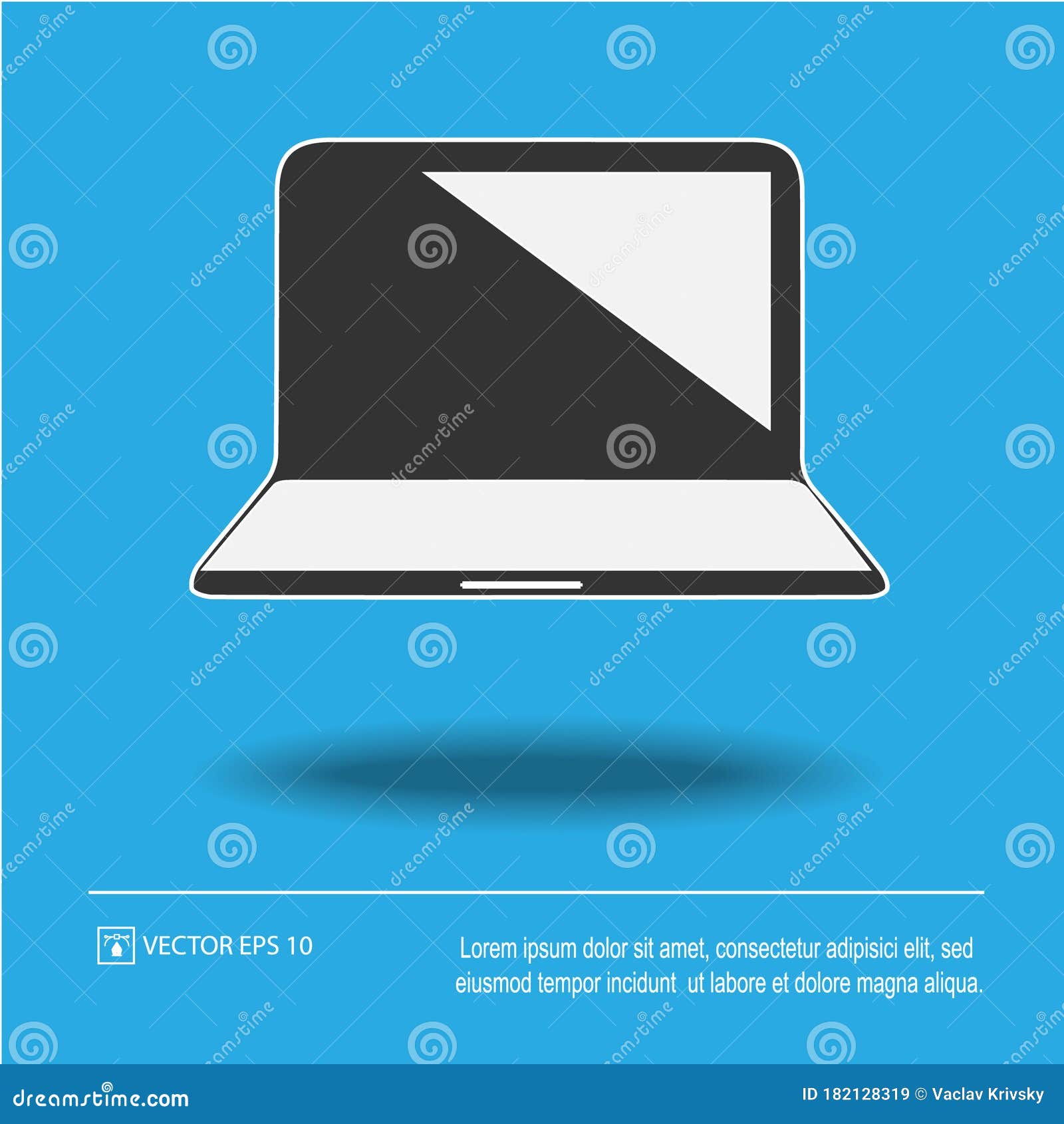 Laptop Vector Icon Eps 10. Simple Isolated Illustration Stock Vector ...