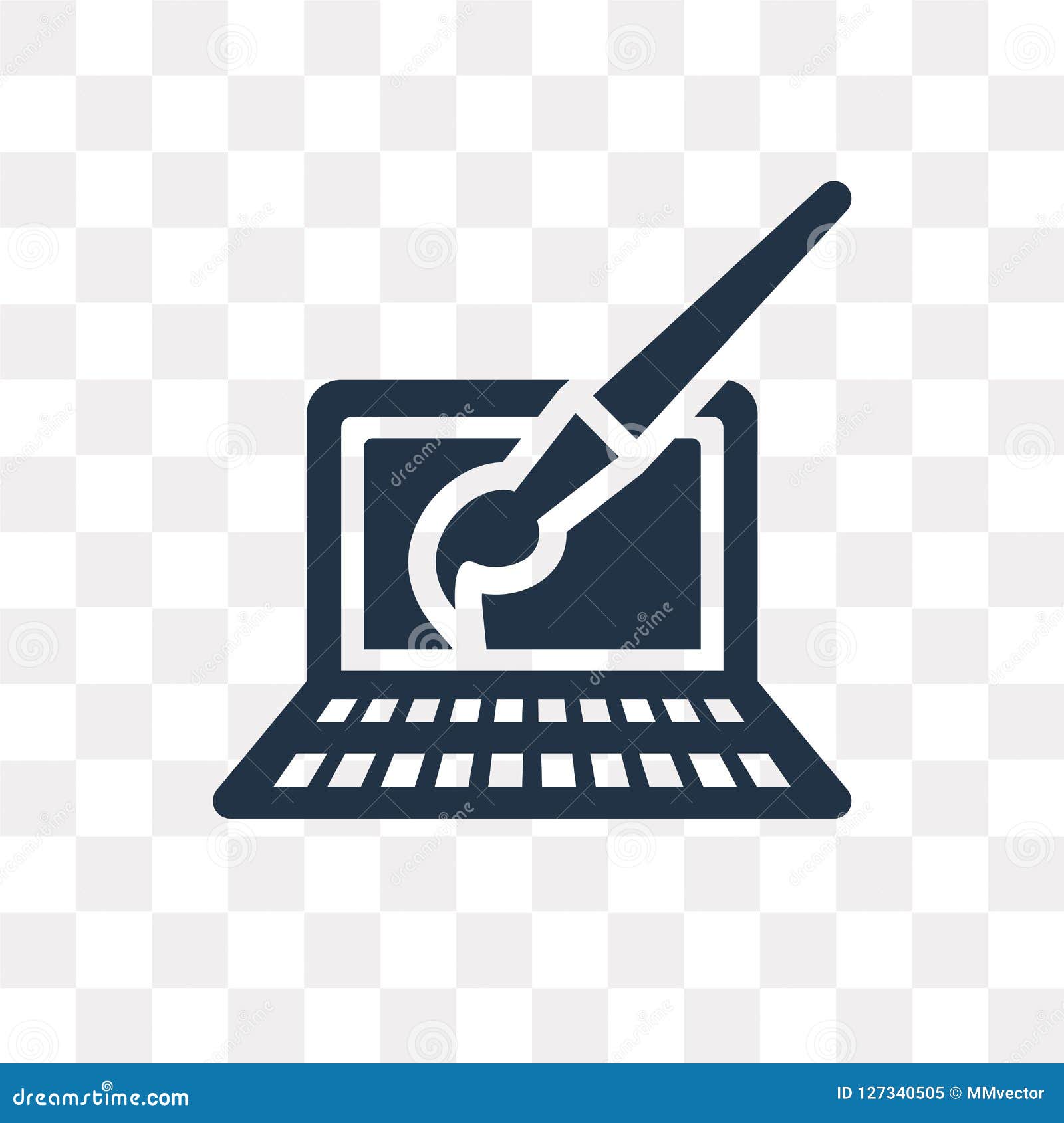 Laptop Vector Icon Isolated on Transparent Background, Laptop T Stock ...