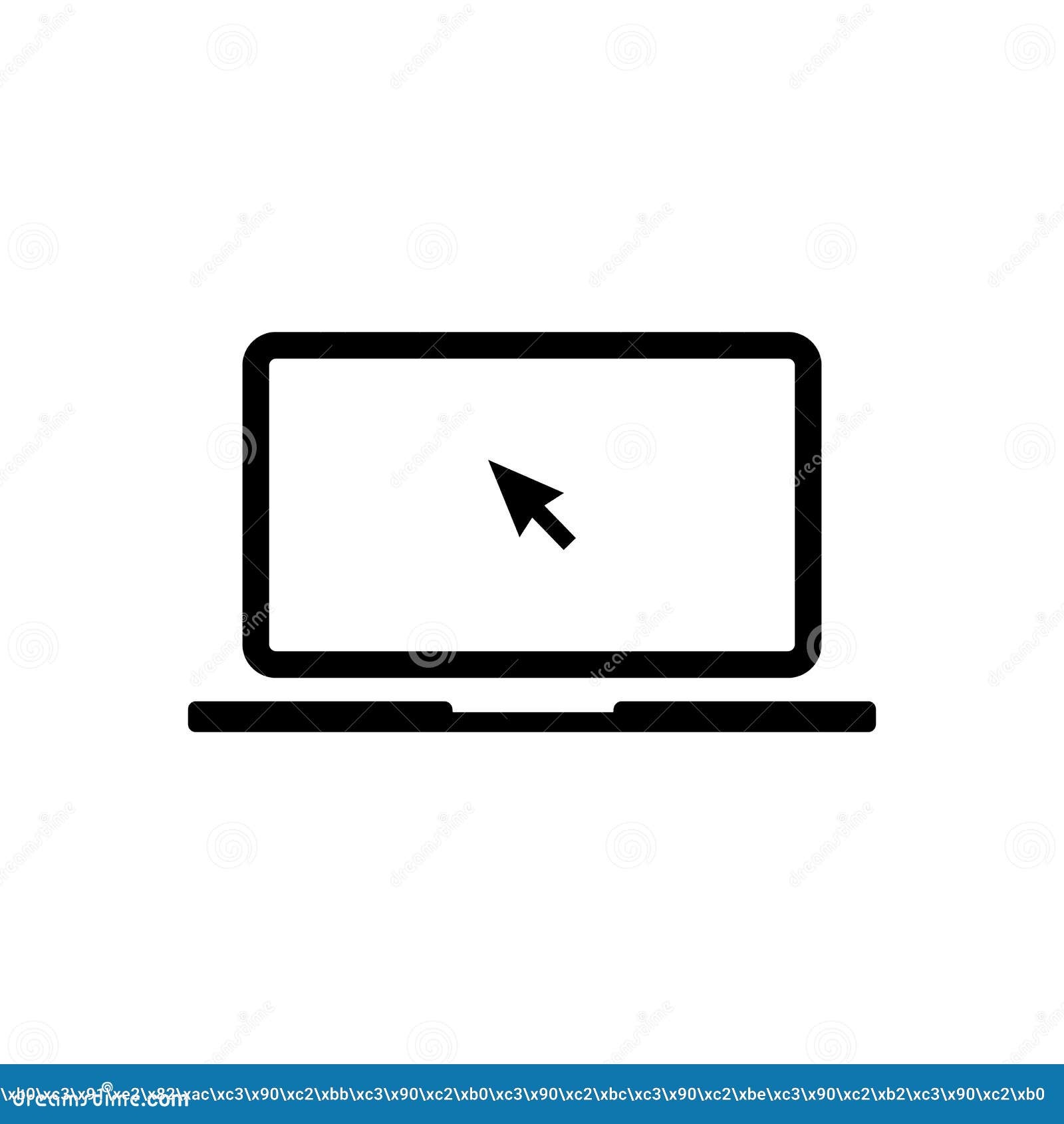 Laptop Vector Icon, Notebook Symbol, Flat Design Stock Vector ...