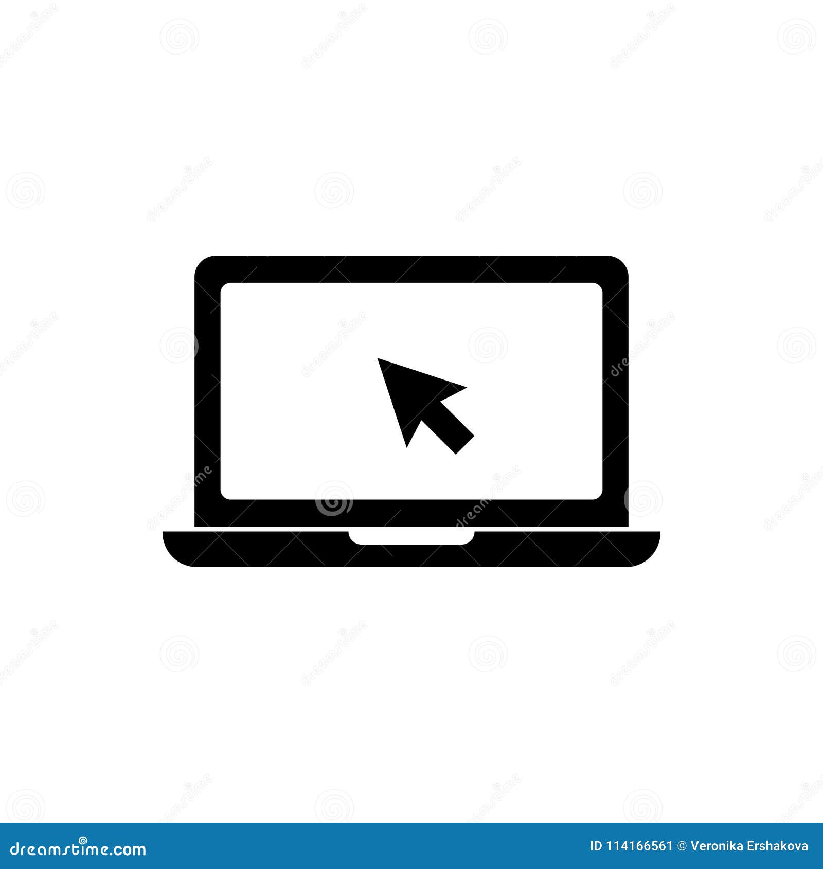 Laptop Vector Icon, Notebook Symbol Stock Vector - Illustration of ...