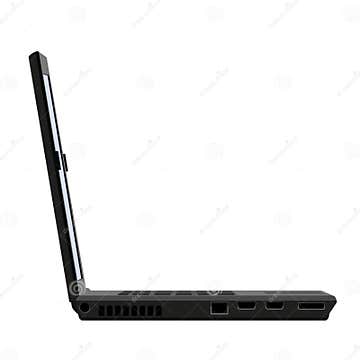 Laptop Vector Illustration. Side View Stock Vector - Illustration of ...