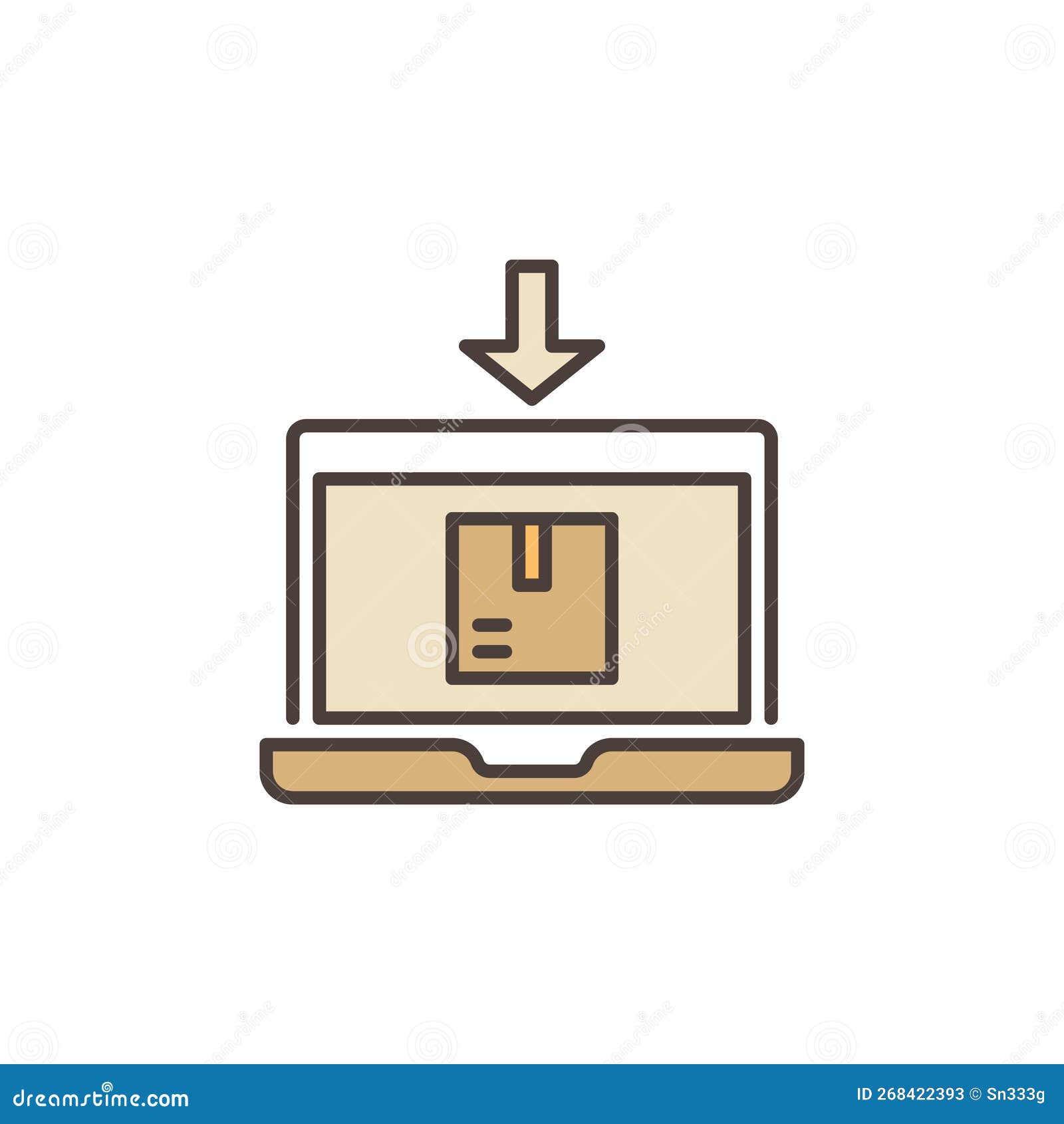 Laptop Vector Inventory Control Concept Colored Icon or Symbol Stock ...