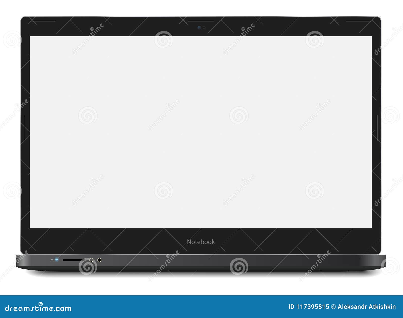 Notebook Laptop Template stock vector. Illustration of monitor - 117395815