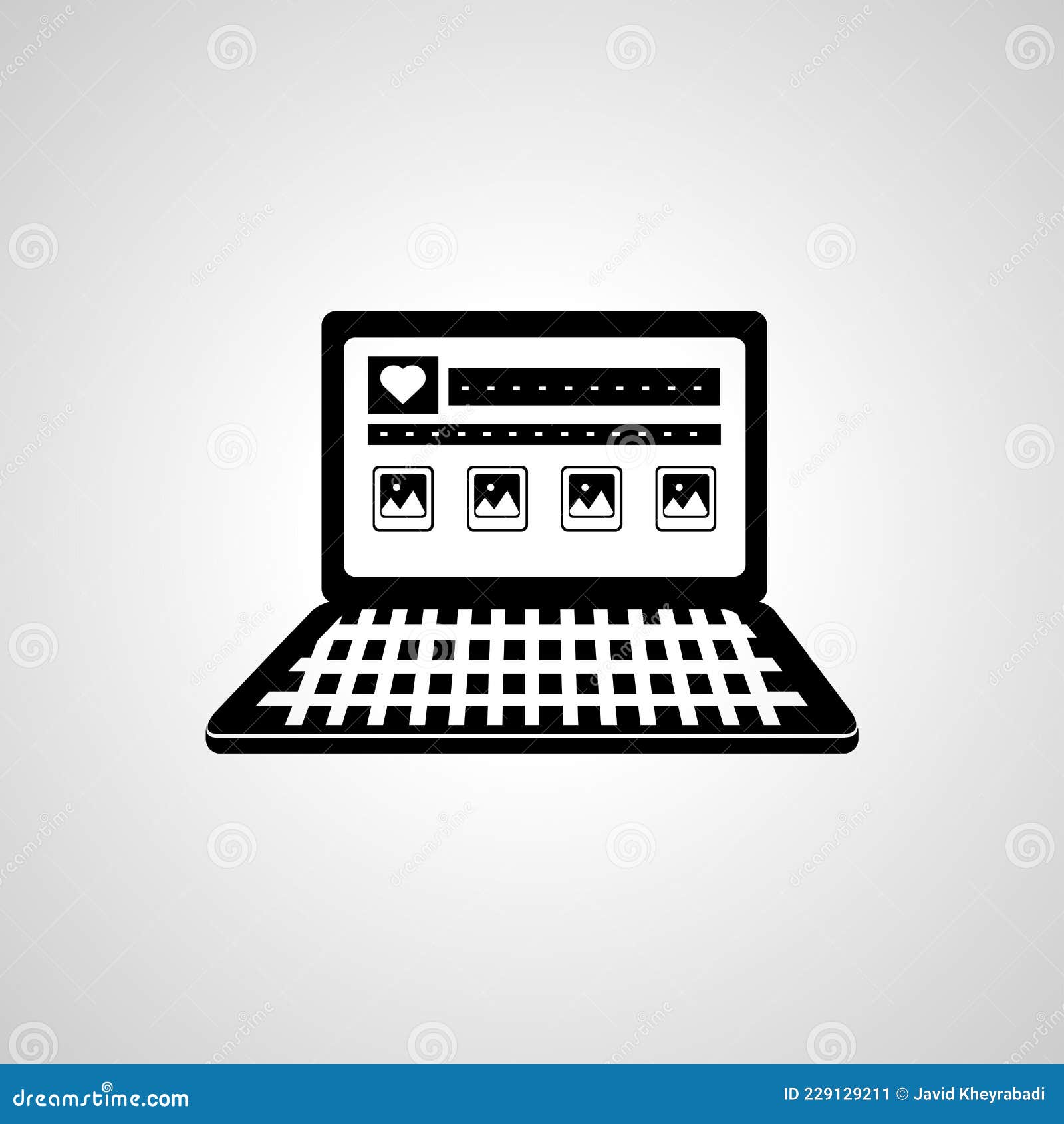 Laptop Simple Icon. Laptop Isolated Vector Icon Stock Illustration ...