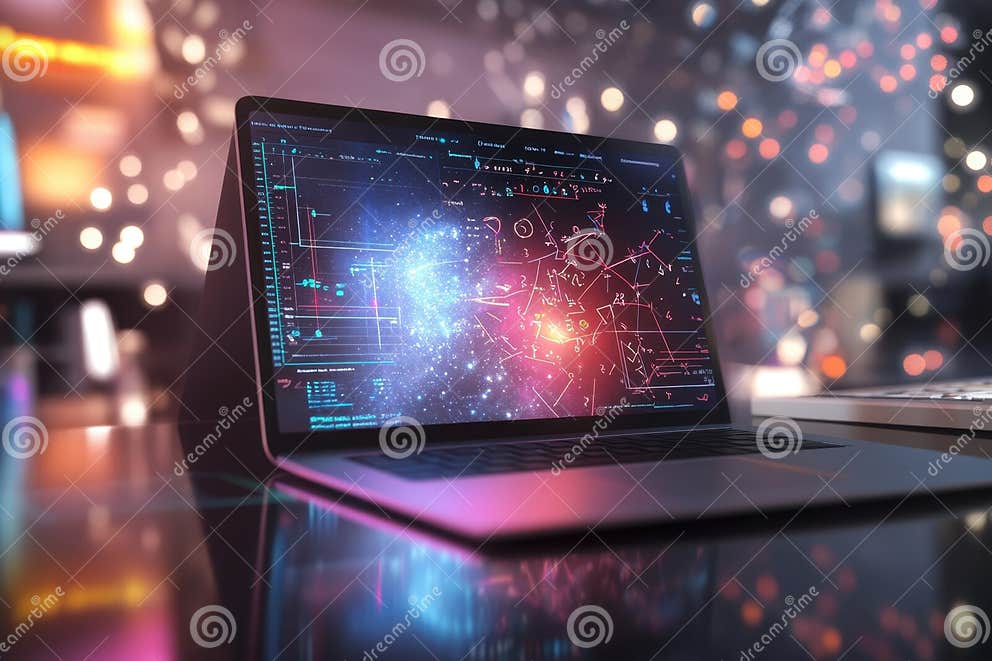 Advanced Digital Interface Displaying Cosmic Data Analysis in a Modern ...