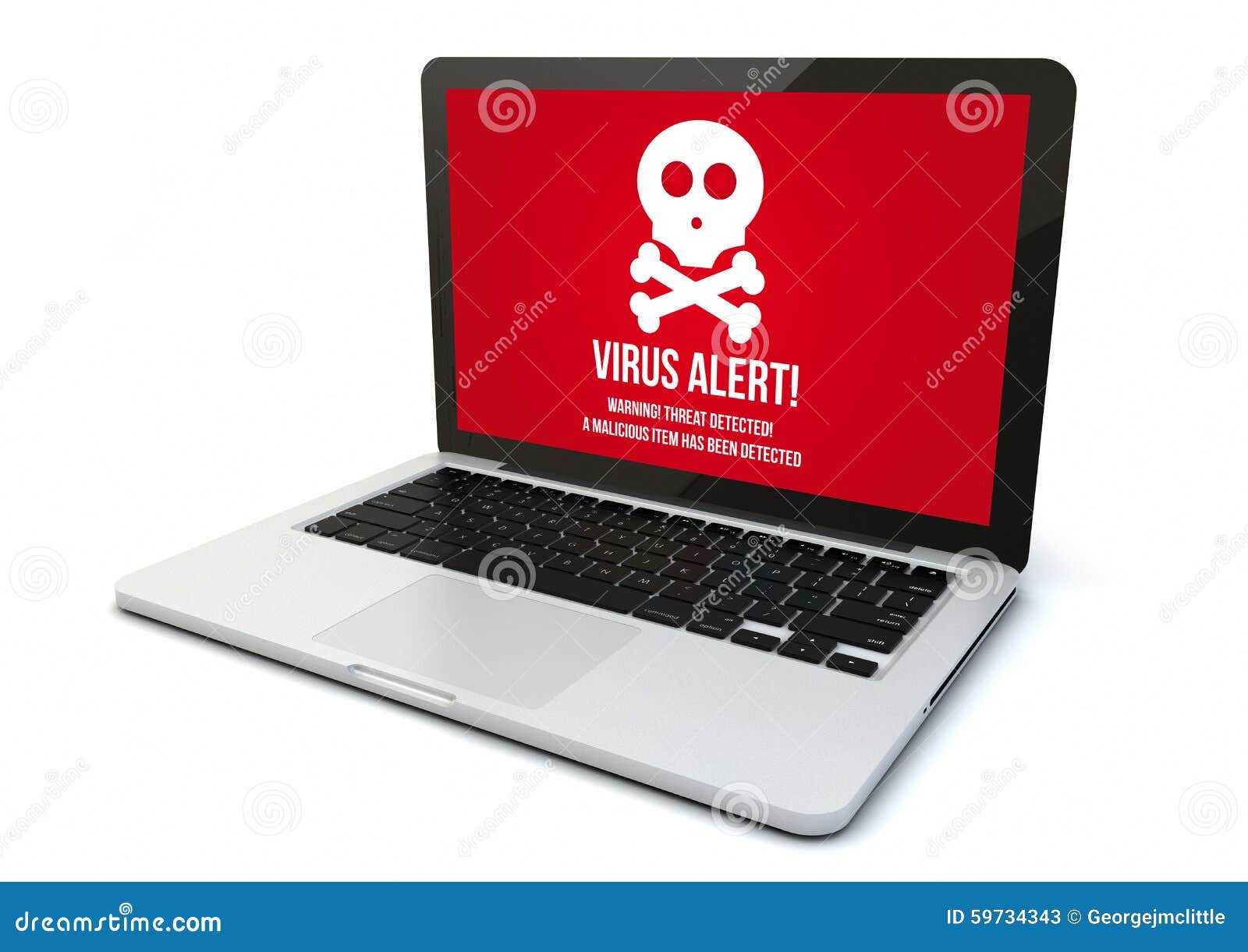 Laptop virus stock illustration. Illustration of risk - 59734343