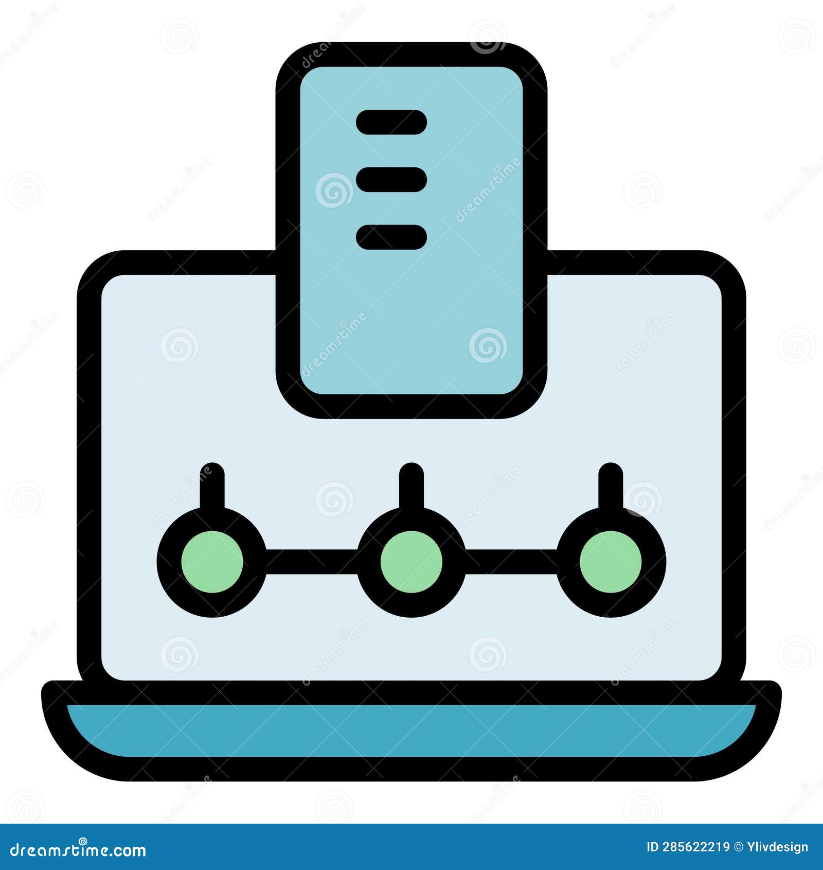 Laptop Vpn Icon Vector Flat Stock Vector - Illustration of ...