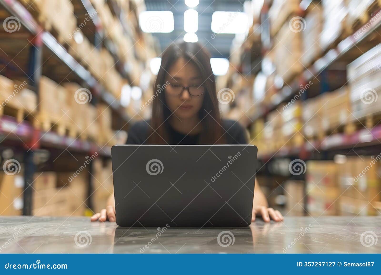 Worker In The Background Aircraft Manufacturing Facility Design ...