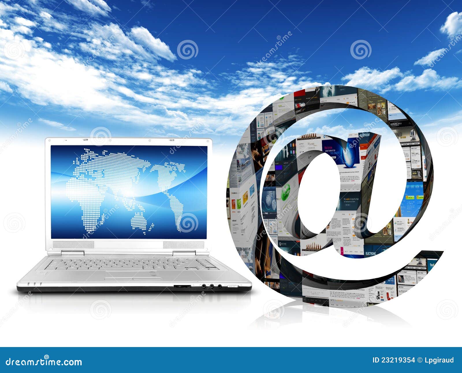 Laptop and web stock illustration. Illustration of search - 23219354
