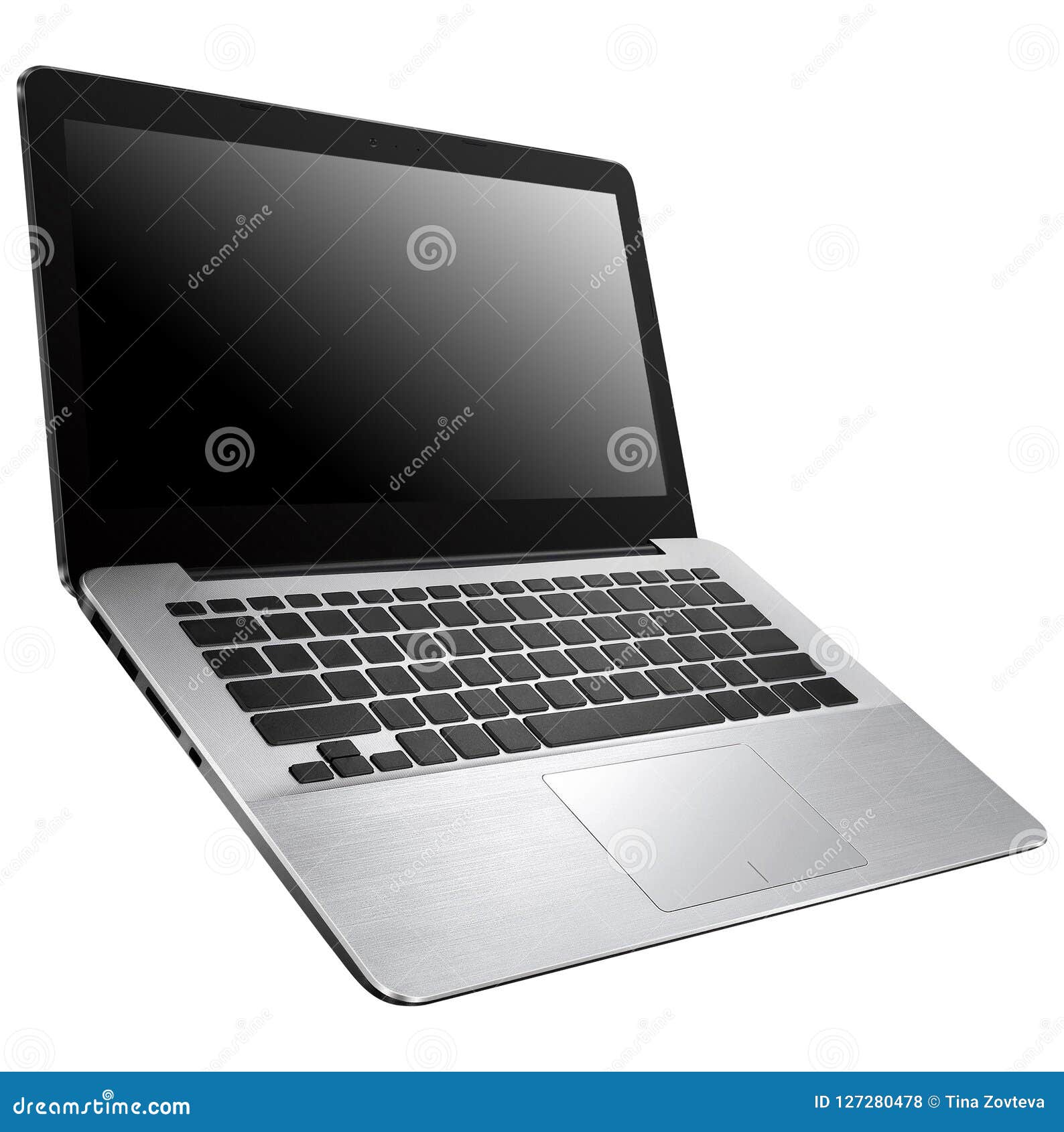 Laptop on a White Background Stock Photo - Image of modern, notebook ...