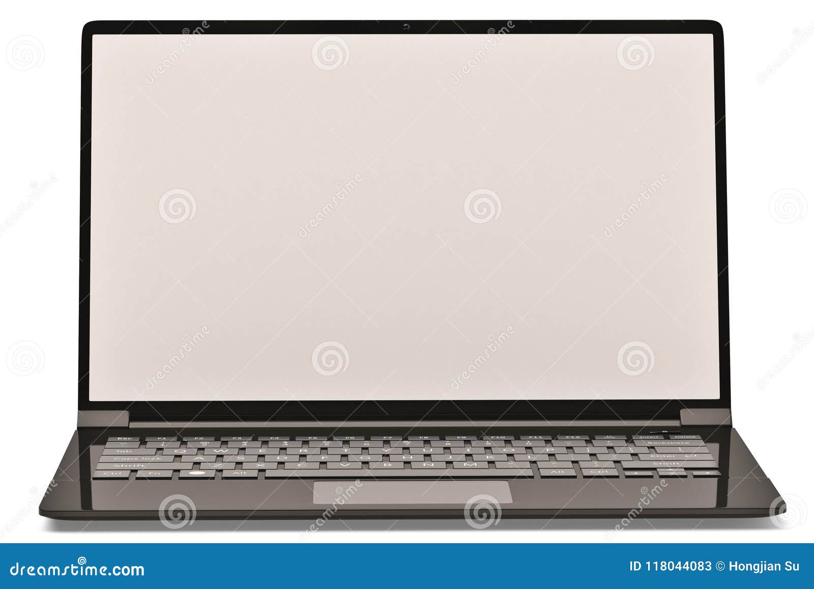 Laptop With White Screen Royalty-Free Cartoon | CartoonDealer.com ...