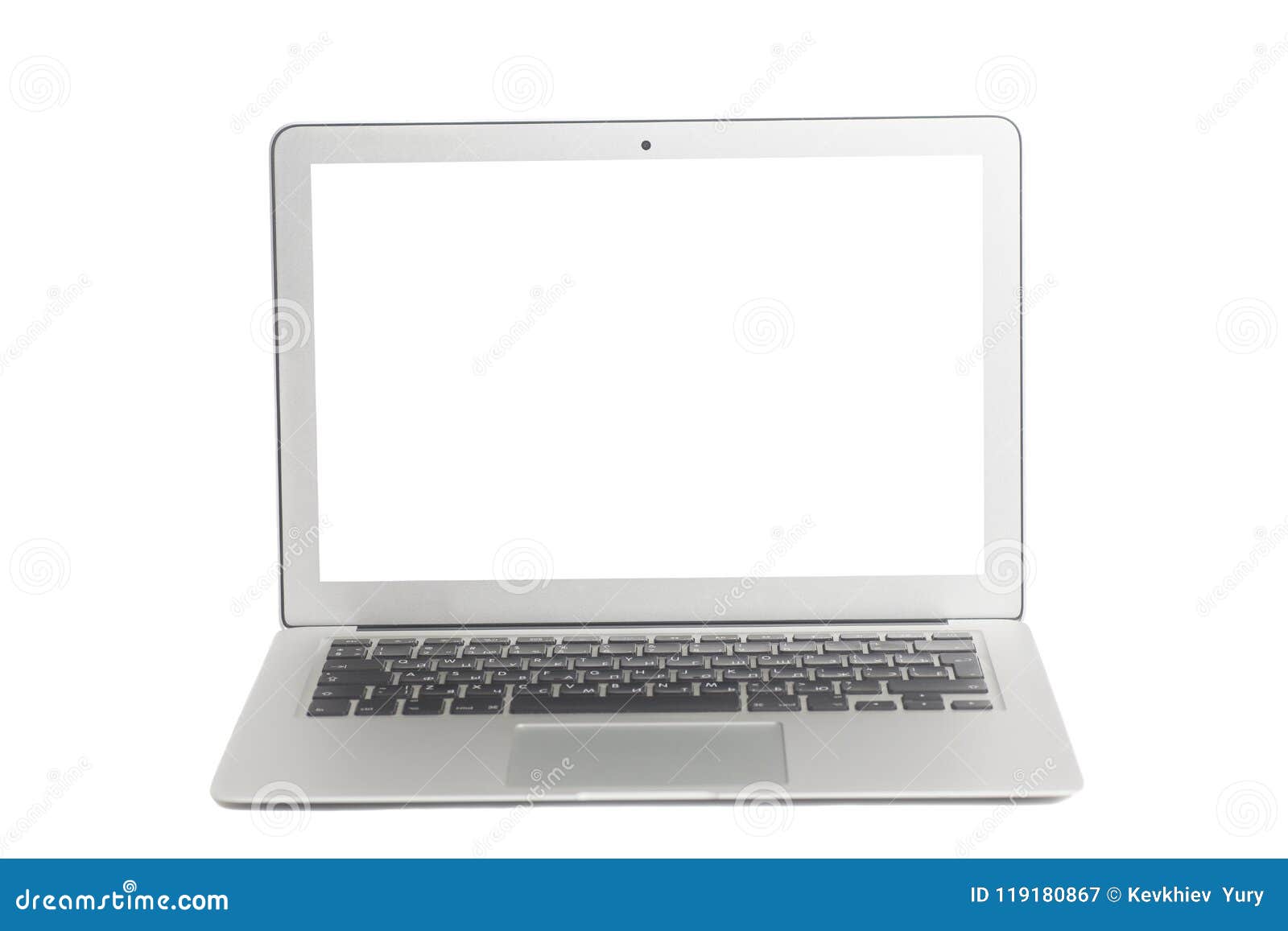 Laptop with White Blank Screen Editorial Photography - Image of ...