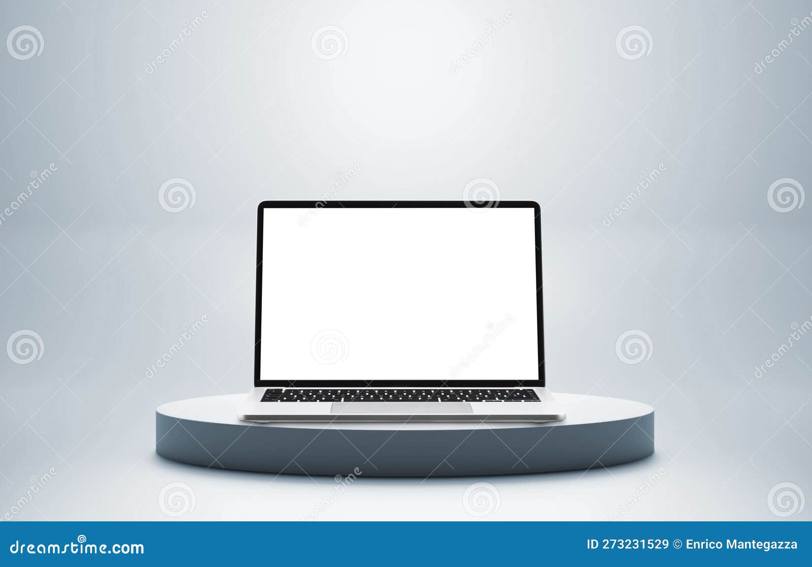 Laptop with white screen stock image. Image of silver - 273231529