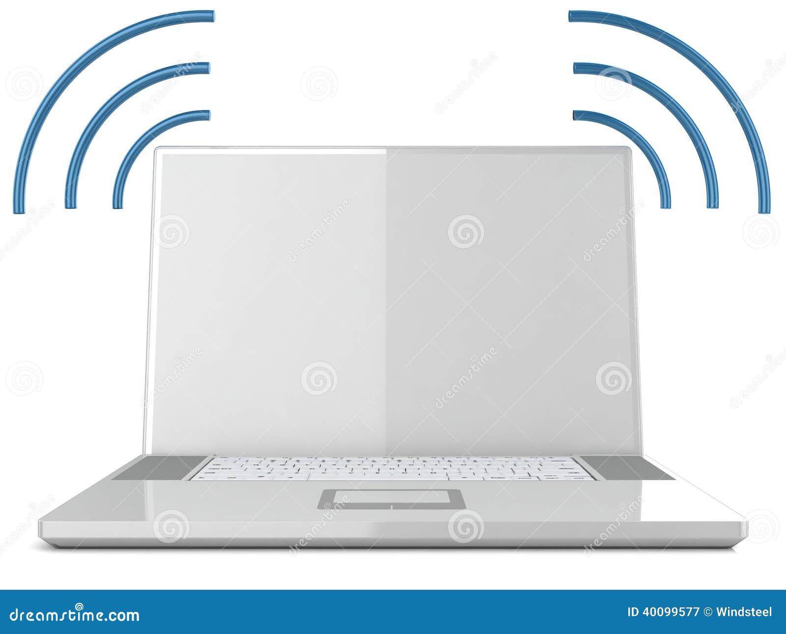 Laptop, wifi. stock illustration. Illustration of graphic - 40099577