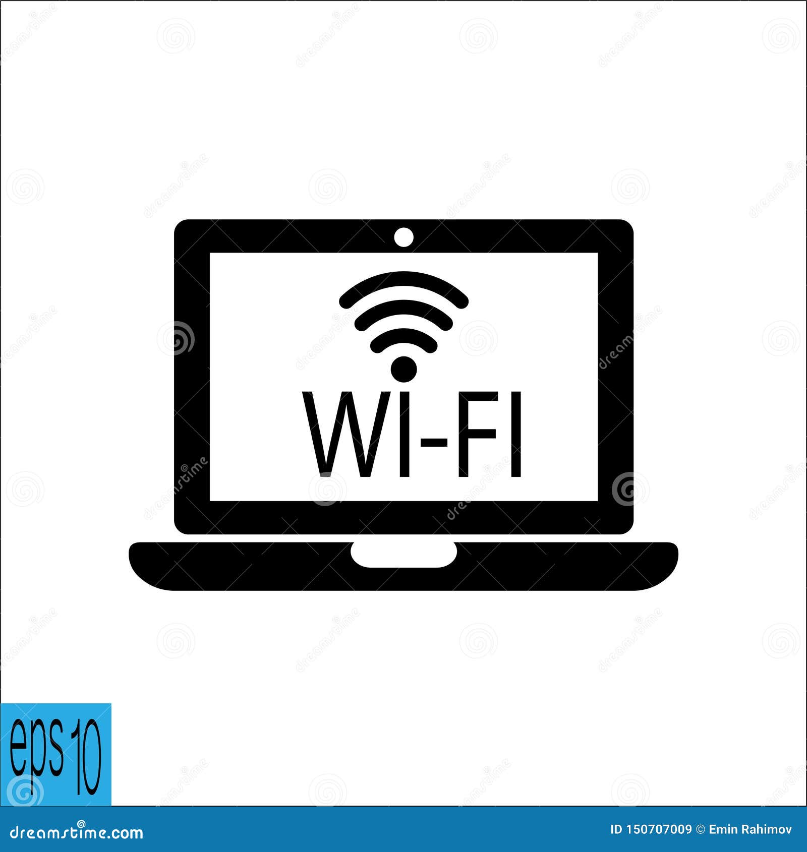 Laptop Wifi, Wi-fi Icon - Vector Illustration Editorial Stock Image ...