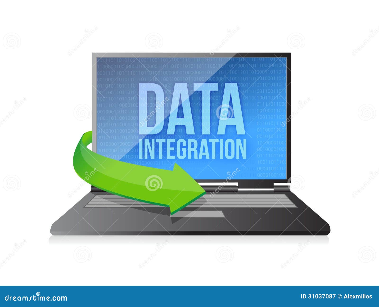 Data Integration Concept On Striped Background. Stock Photography ...