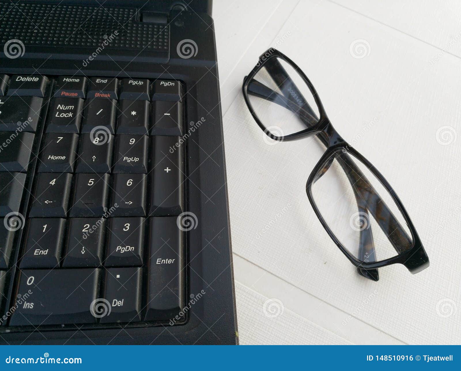 Laptop Work Station with Specs Stock Photo - Image of display, home ...