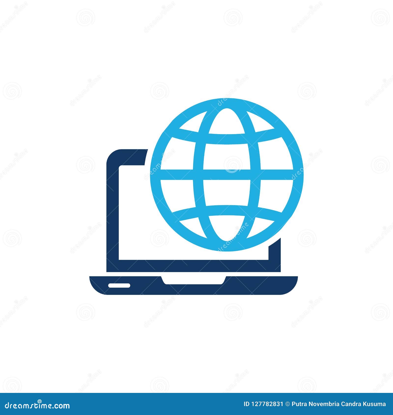 Laptop World Logo Icon Design Stock Vector - Illustration of display ...