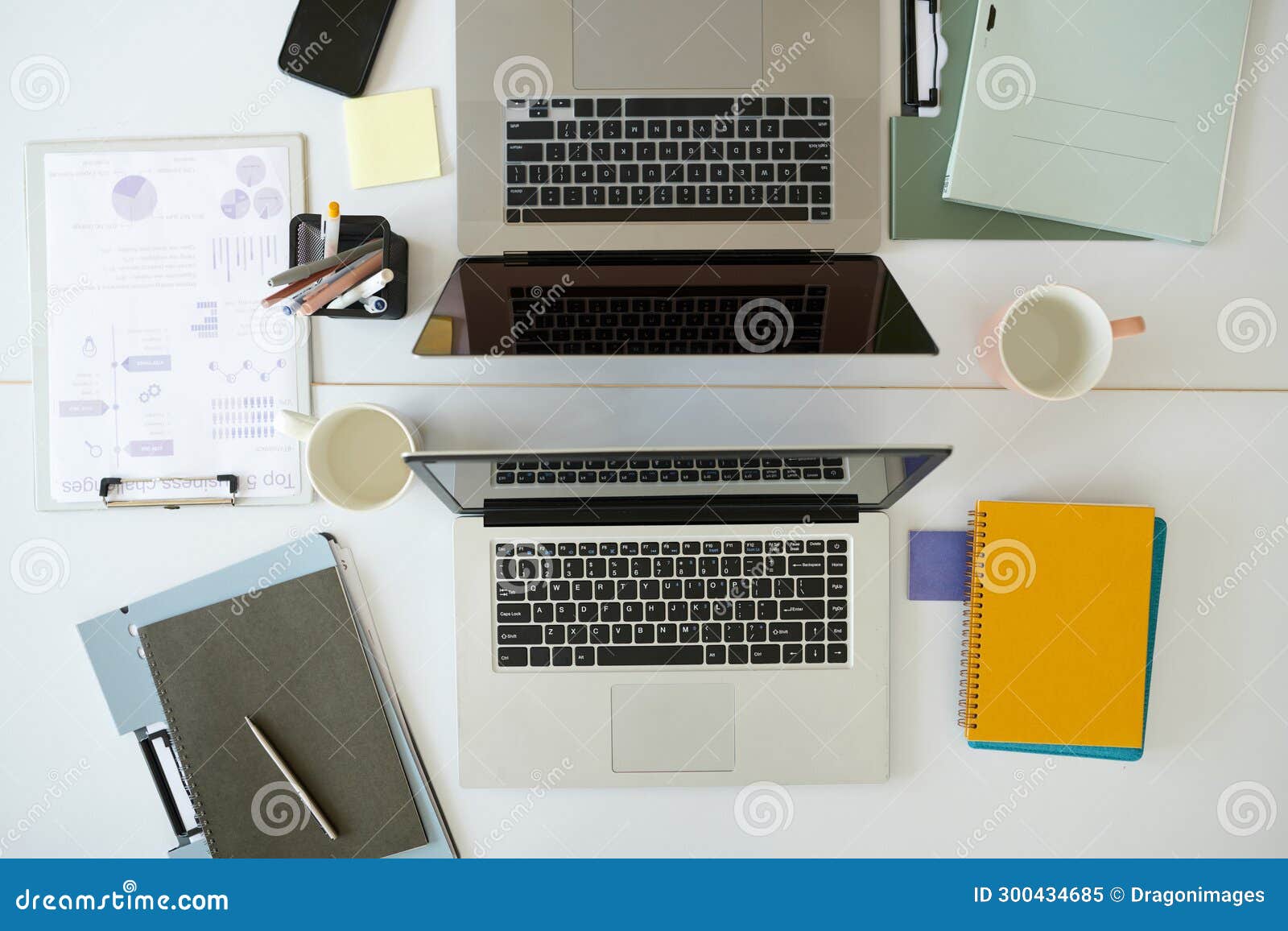 Office Desk of Managers stock image. Image of work, project - 300434685